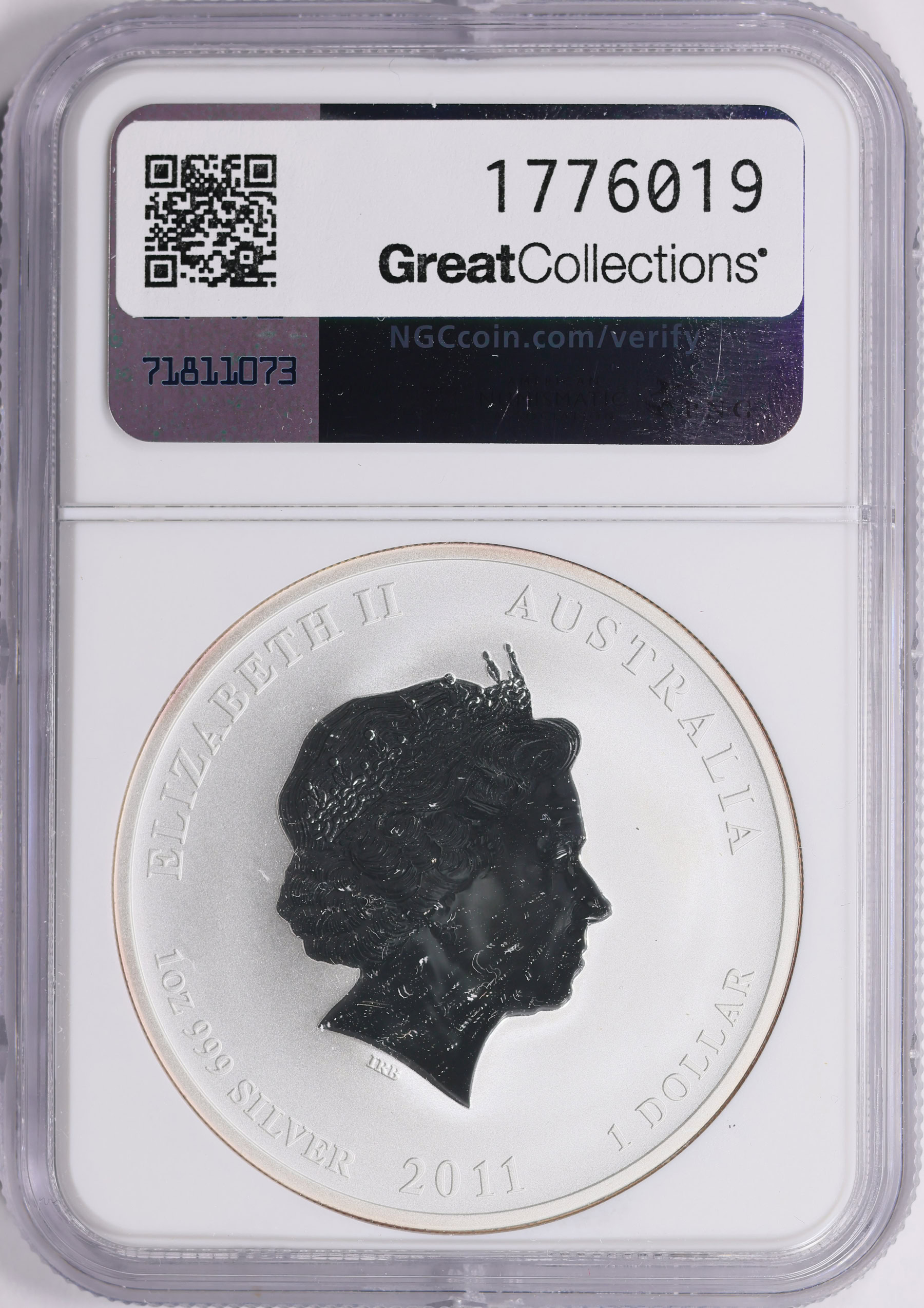 Australia 2011-P Silver Dollar Lunar Series, Year of the Rabbit KM-1475 ...