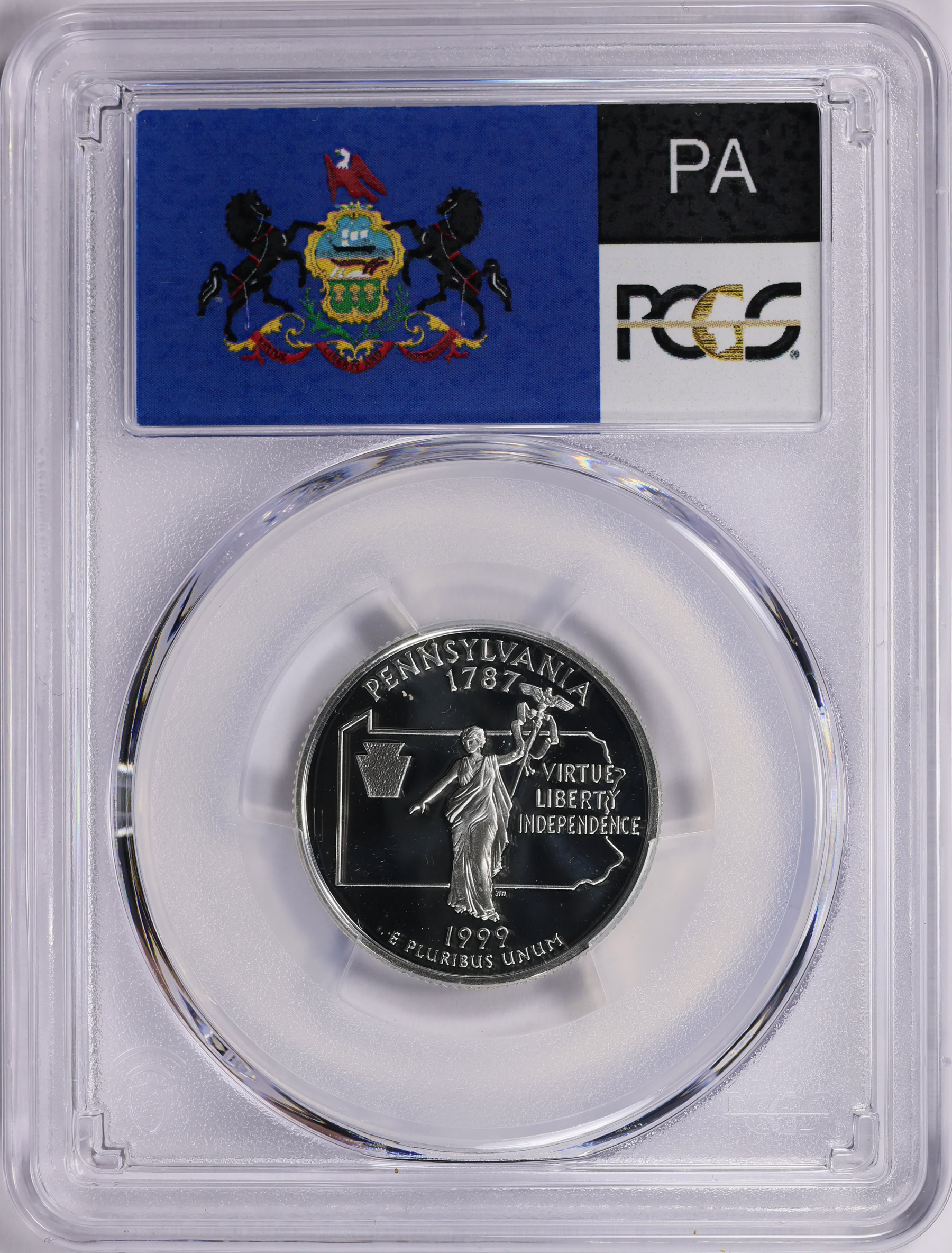 1999-S State Quarter Pennsylvania Silver PCGS Proof-70 DCAM (Item ...