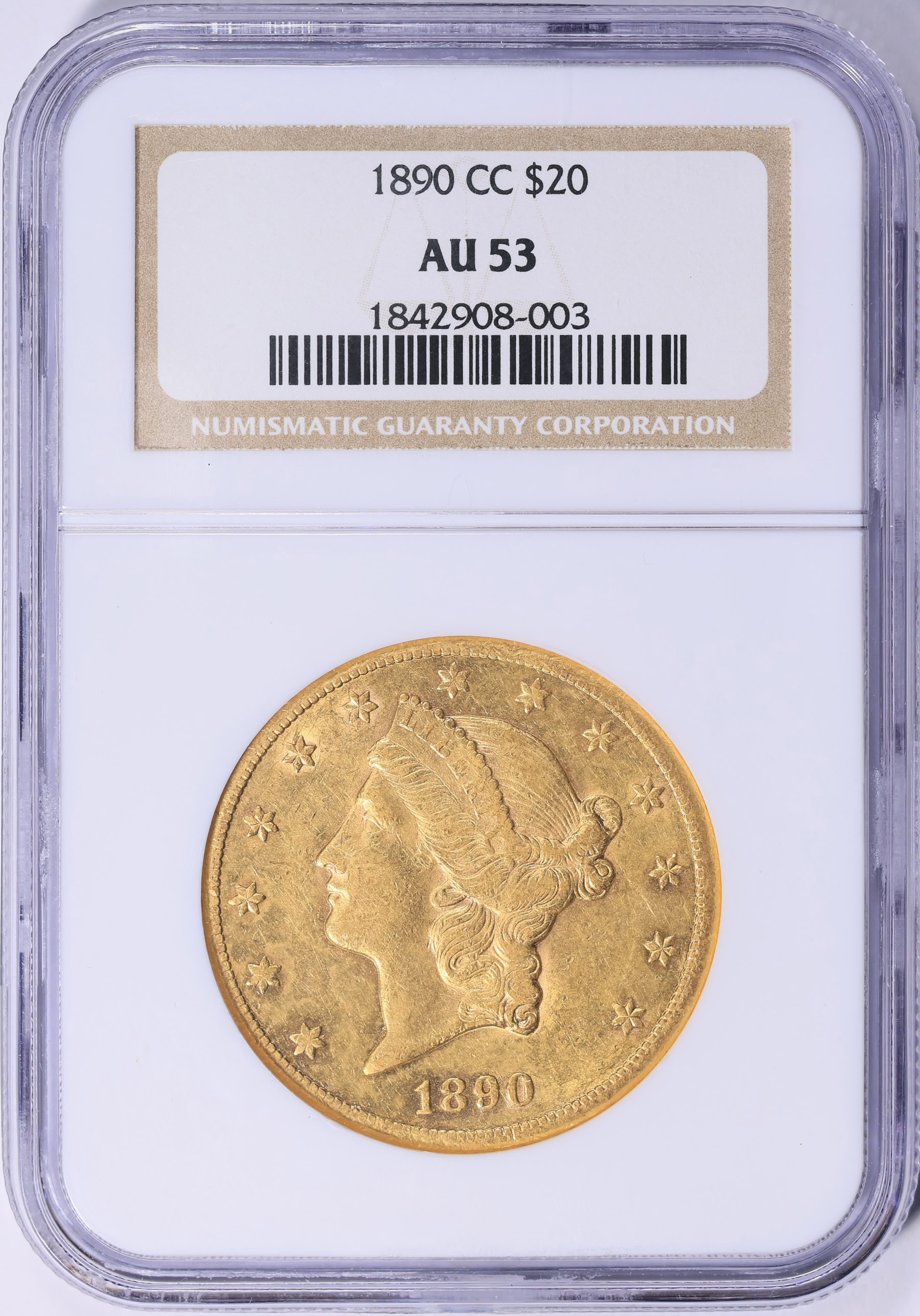1890-CC Liberty Gold Double Eagle NGC AU-53 (Item 1776193 ...