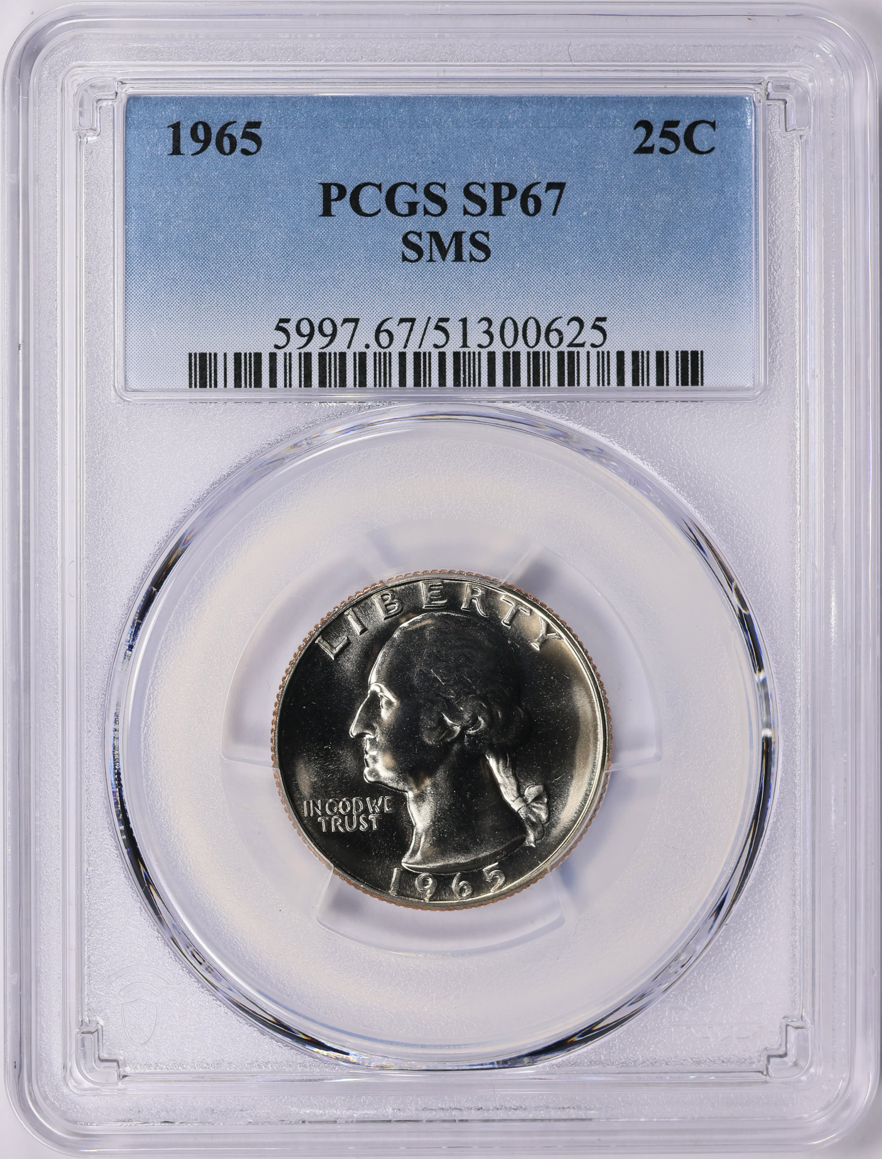 1965 Washington Quarter SMS PCGS SP-67 (Item 1776204 ...