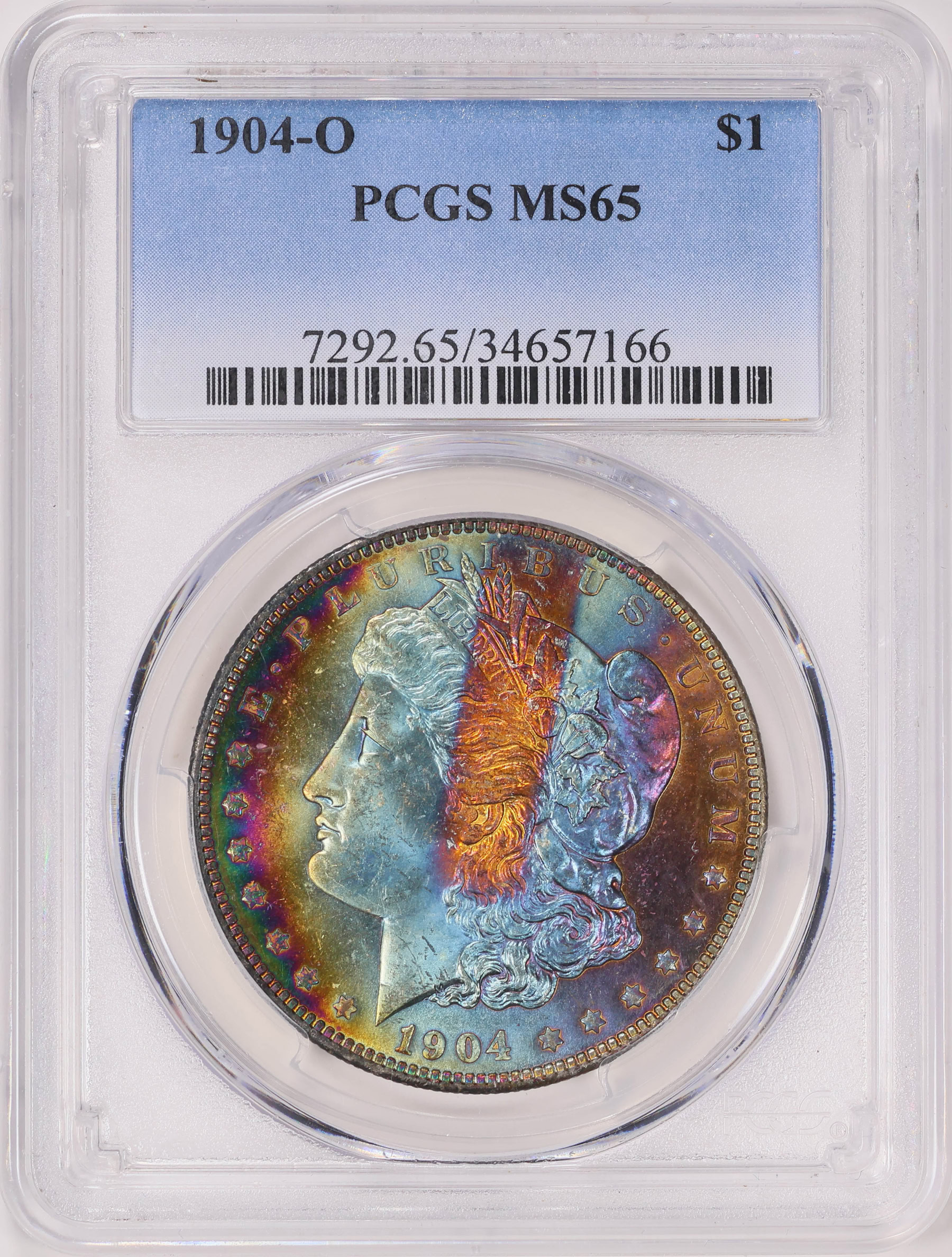 1904-O Morgan Silver Dollar PCGS MS-65 (Toned) (Item 1776233) | GreatCollections Coin Auctions