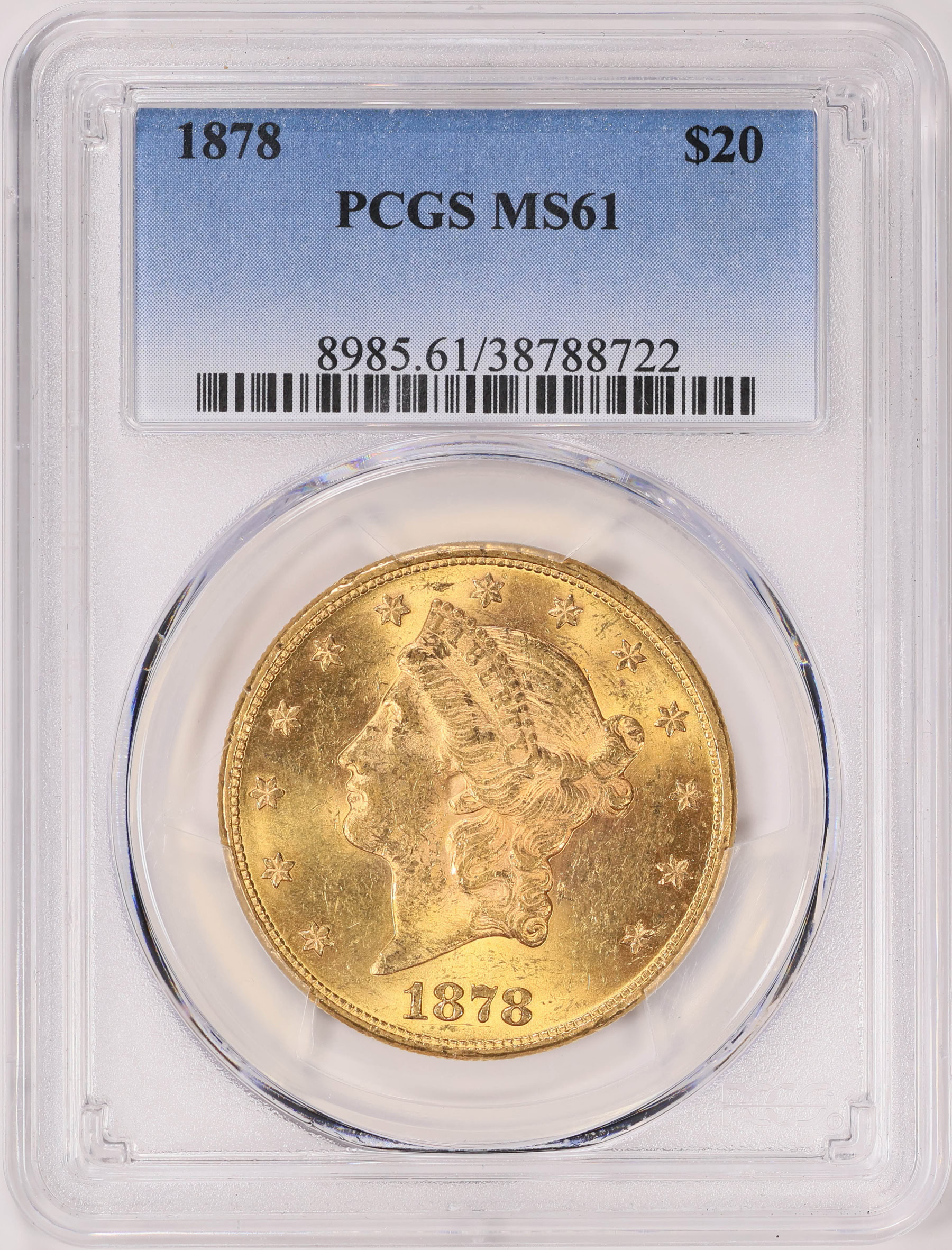 1878 Liberty Gold Double Eagle PCGS MS-61 (Item 1776260) | GreatCollections Coin Auctions