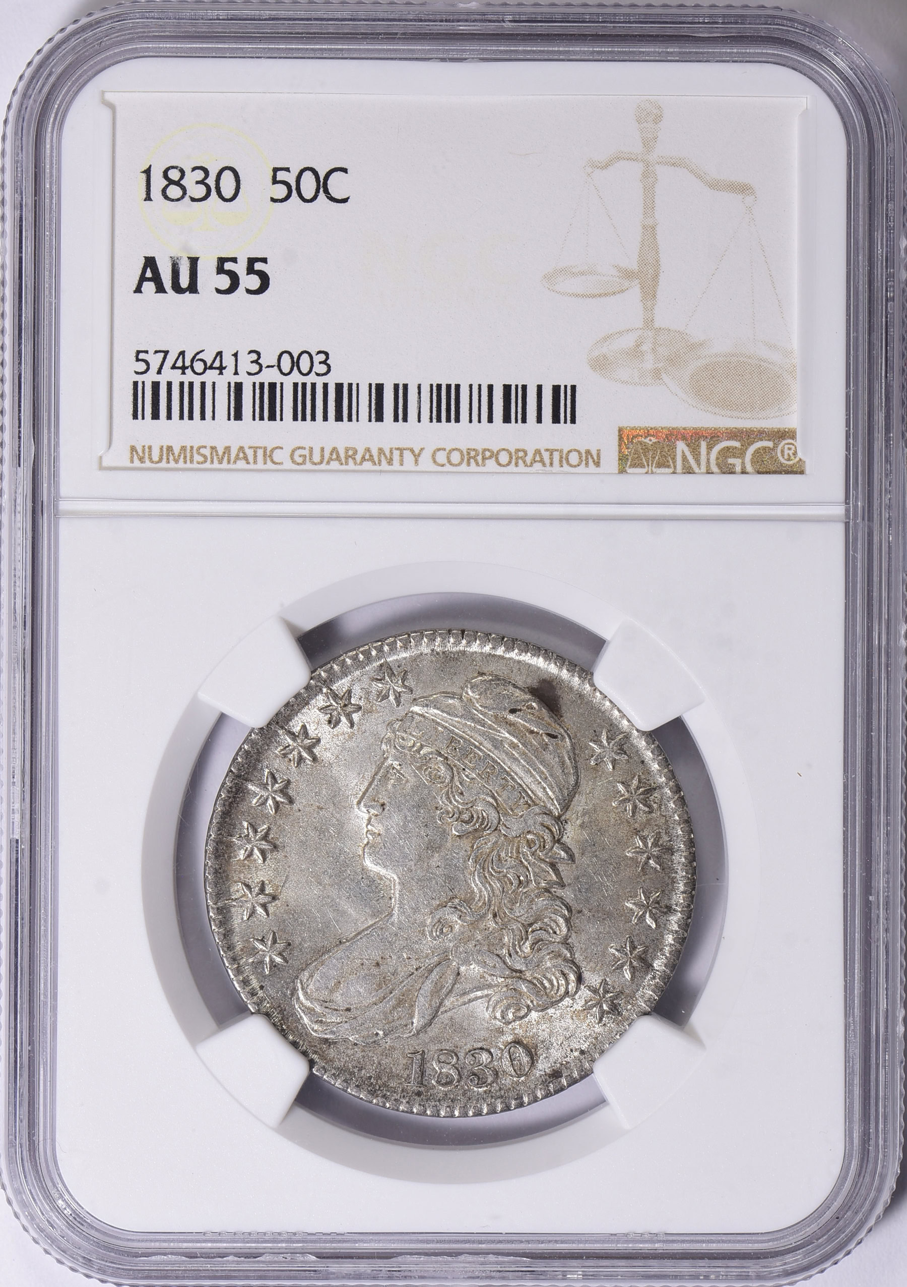 1830 Capped Bust Half Dollar NGC AU-55 (VSS O-112) (Item 1776301) | GreatCollections Coin Auctions