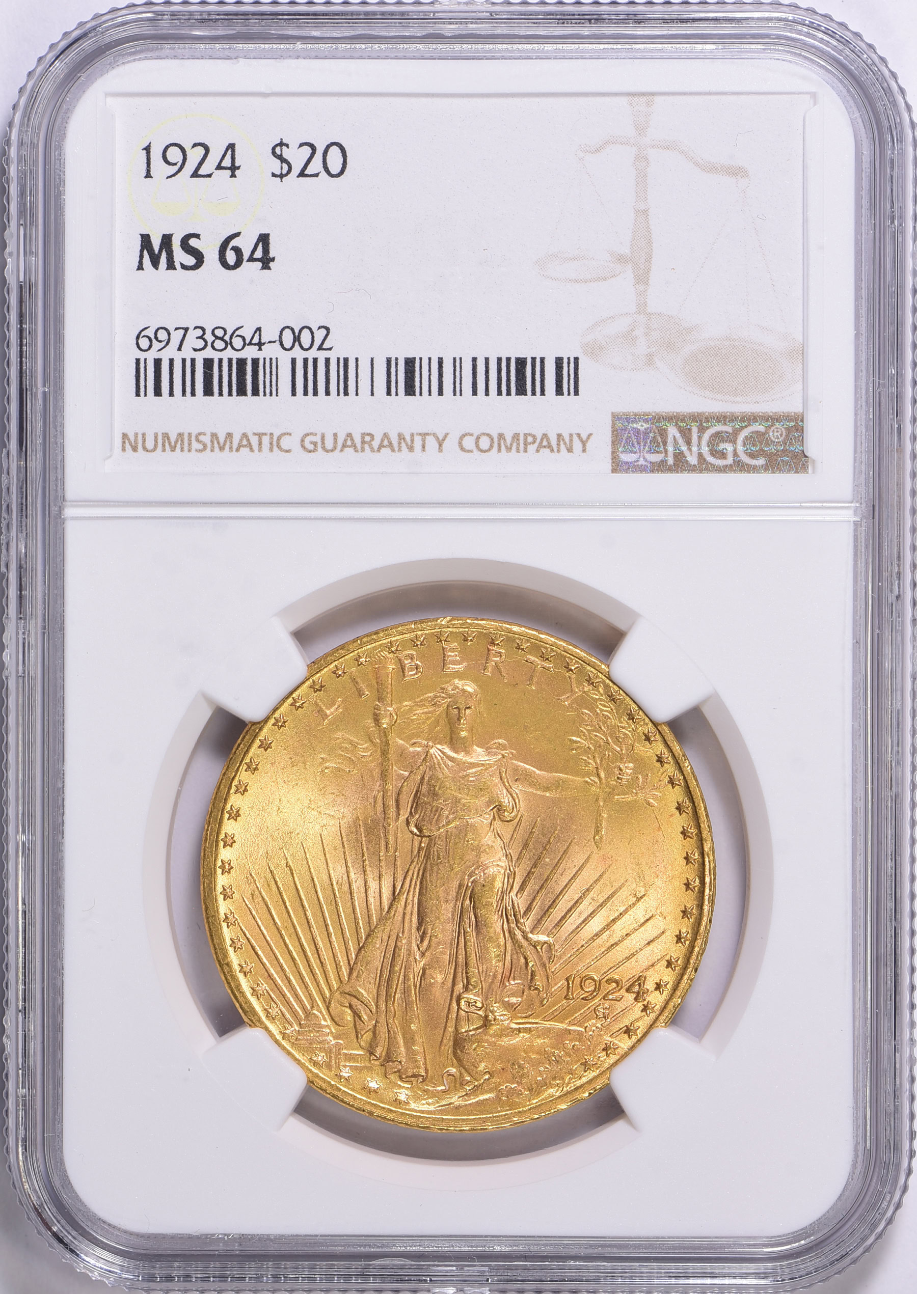 1924 Saint-Gaudens Gold Double Eagle NGC MS-64 (Item 1776373) | GreatCollections Coin Auctions
