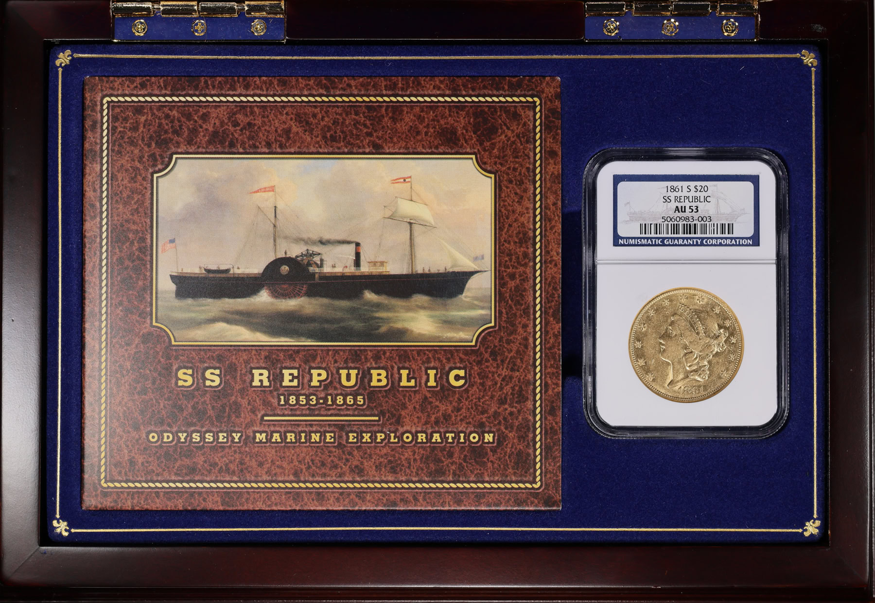 1861-S Liberty Gold Double Eagle Shipwreck S.S. Republic NGC AU-53 ...