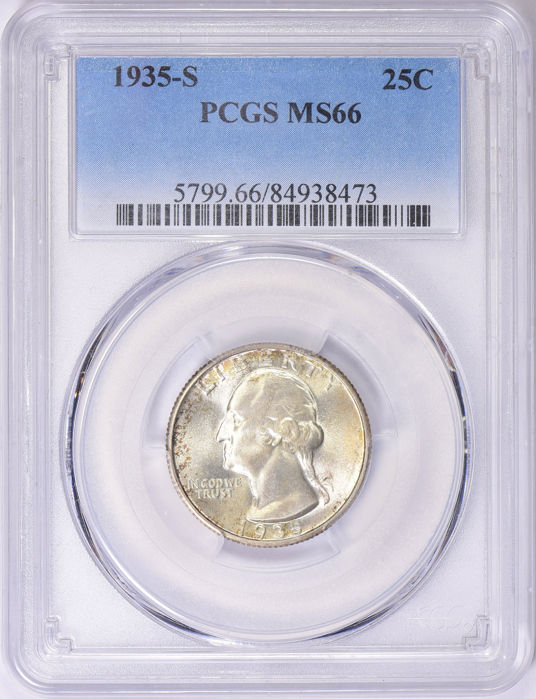 1935-S Washington Quarter PCGS MS-66 (Item 1776503) | GreatCollections ...
