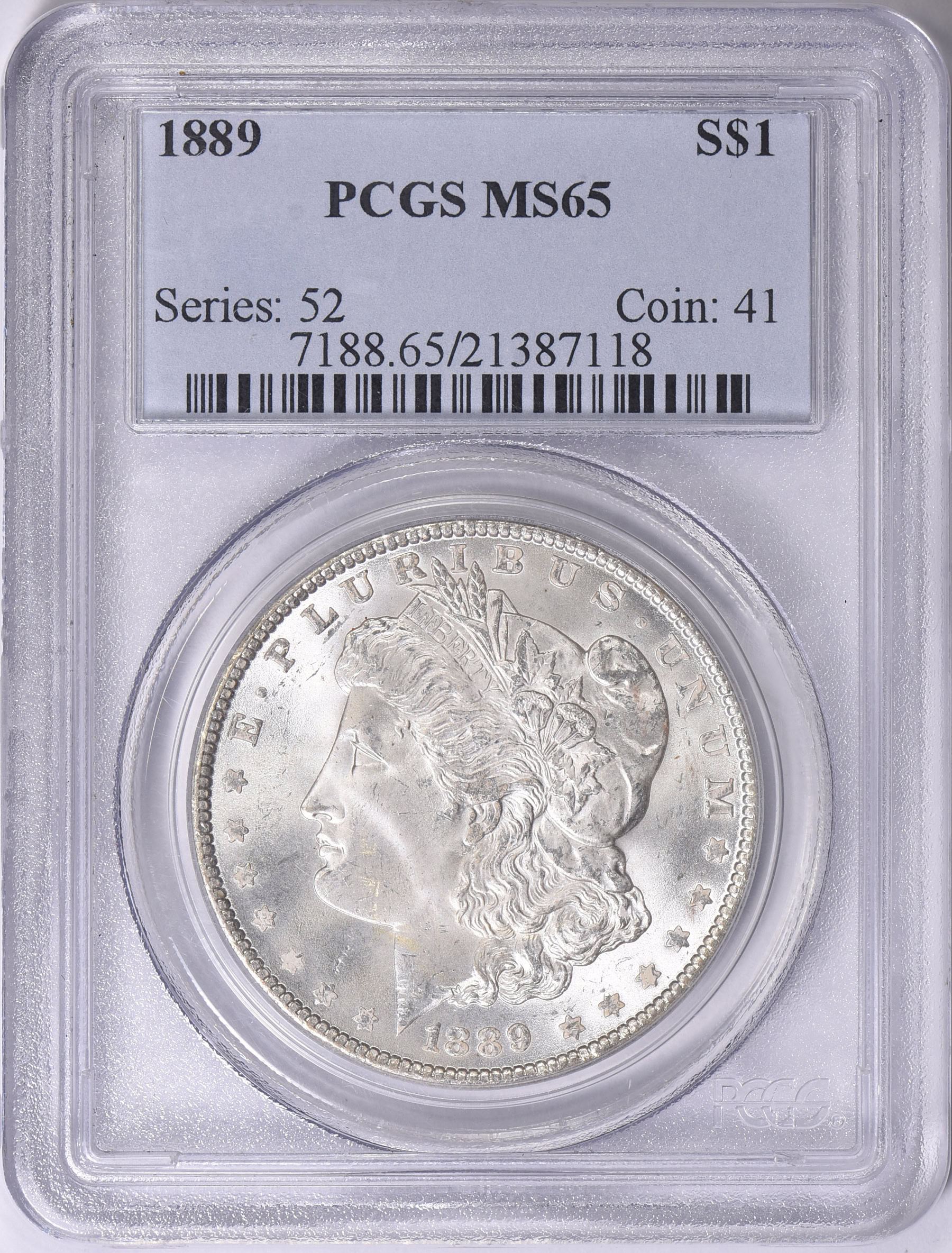 1889 Morgan Silver Dollar PCGS MS-65 (Item 1776773) | GreatCollections ...