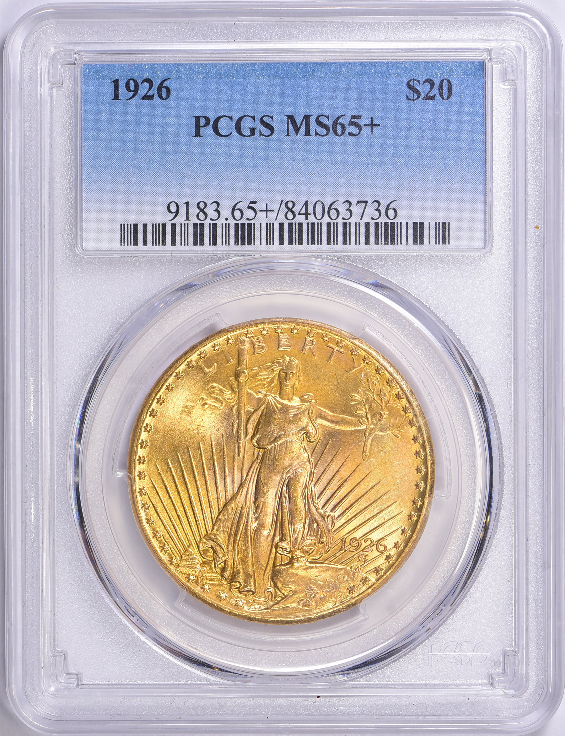 1926 Saint-Gaudens Gold Double Eagle PCGS MS-65+ (Item 1776790) | GreatCollections Coin Auctions
