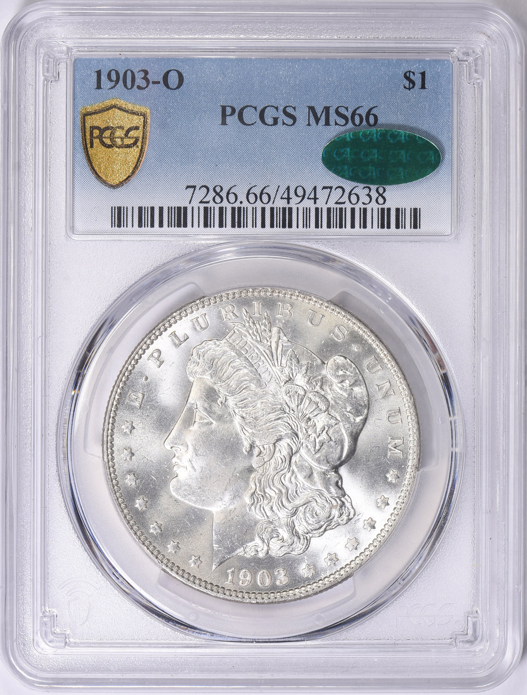 1903-O Morgan Silver Dollar PCGS MS-66 (CAC Green) (Item 1776845) | GreatCollections Coin Auctions