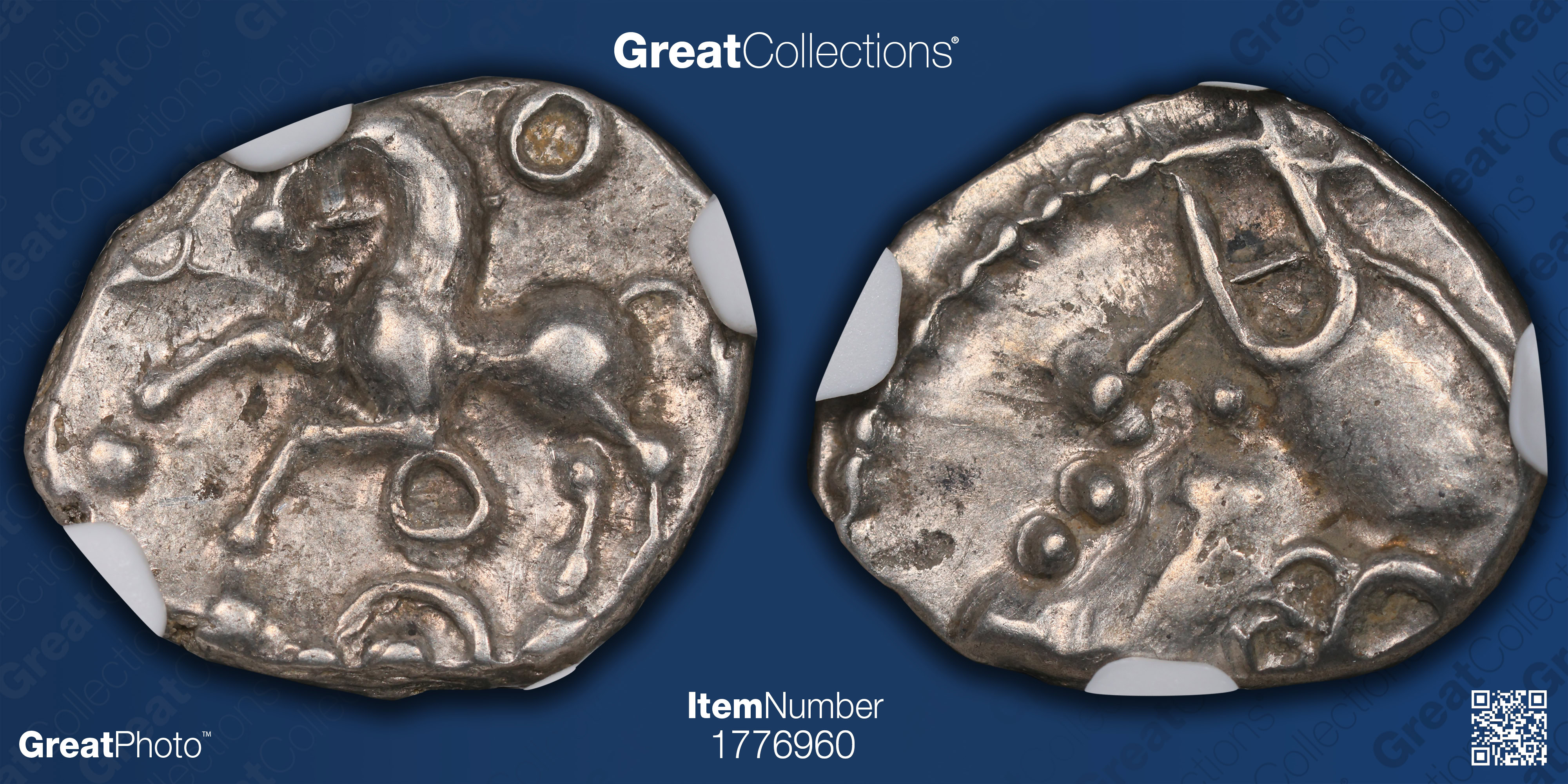 Ancient Gaul, Aedui c.Mid 1st Century B.C. AR Quinarius NGC AU | Cert ...