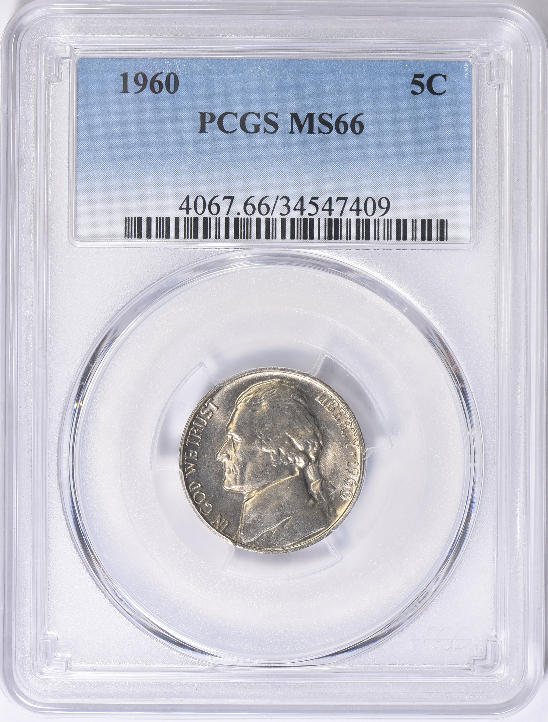 1960 Jefferson Nickel PCGS MS-66 (Item 1777123) | GreatCollections Coin ...