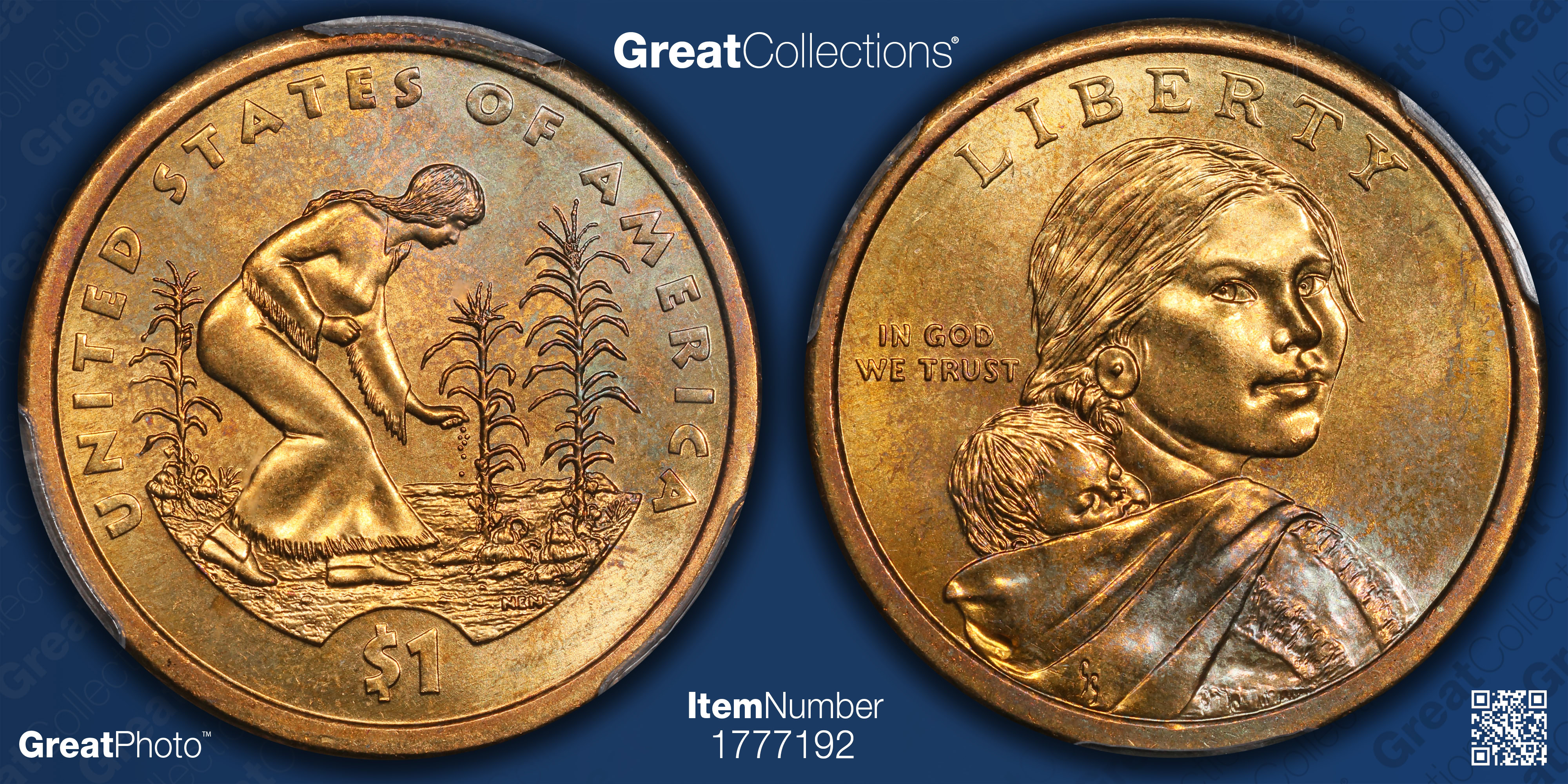 Mint Error (2009) Sacagawea Dollar Native American Missing Edge ...