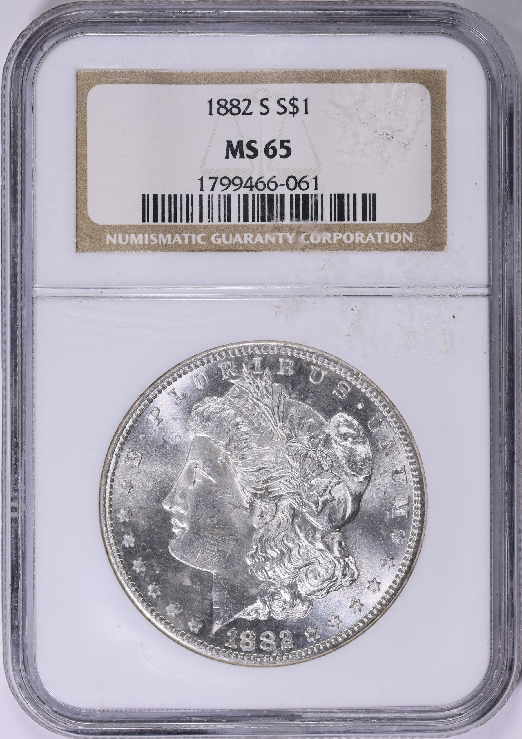 1882-S Morgan Silver Dollar NGC MS-65 (Item 1777267) | GreatCollections Coin Auctions