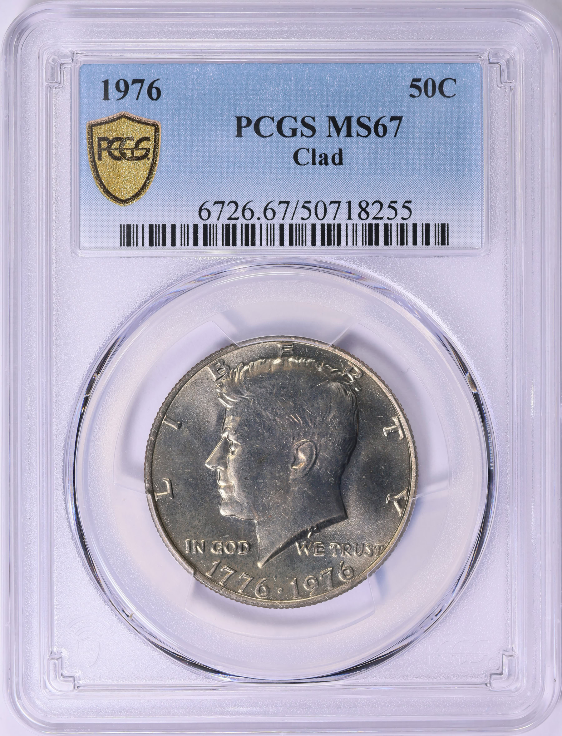 1976 Kennedy Half Dollar Clad PCGS MS-67 (Item 1777295) | GreatCollections Coin Auctions