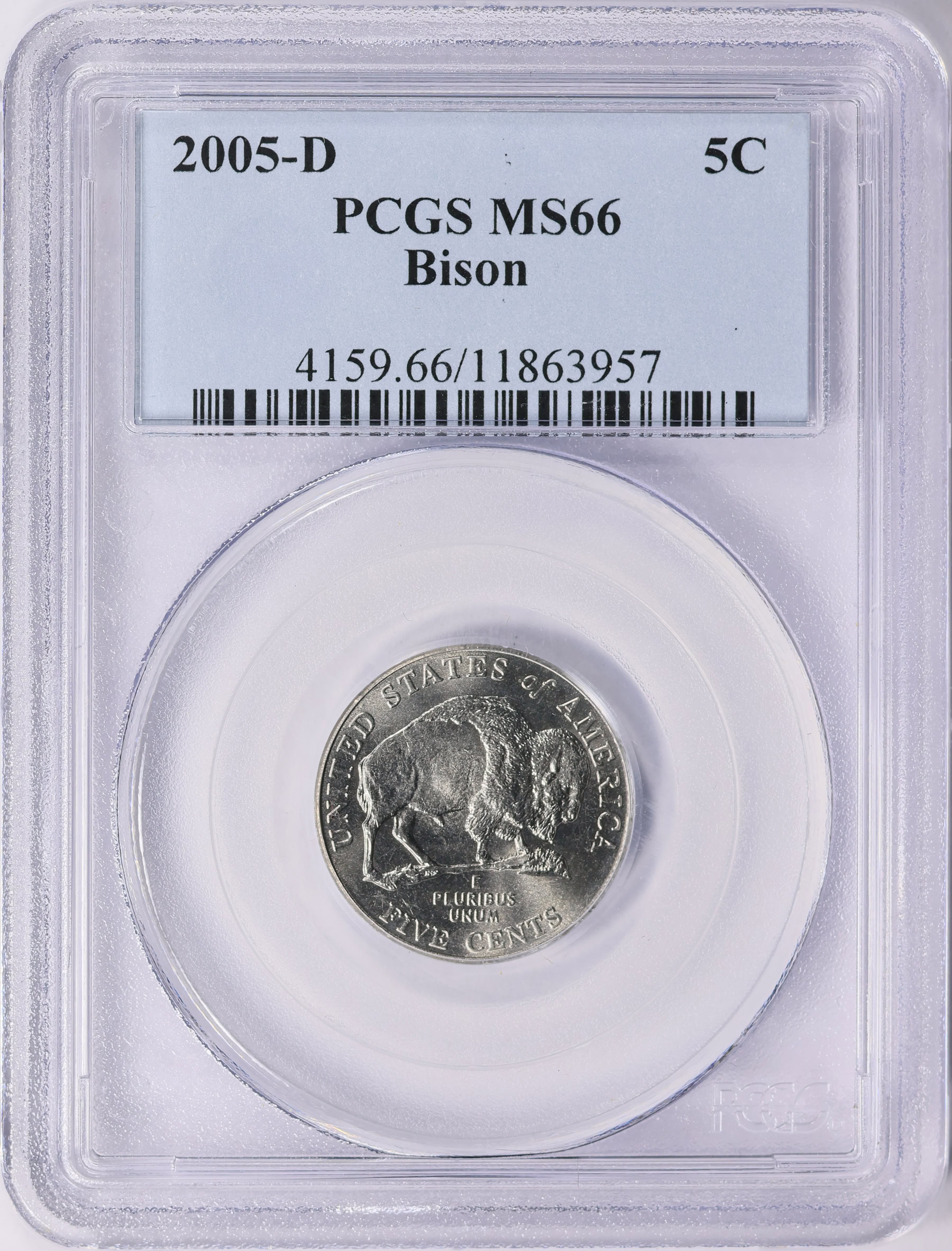 2005-D Jefferson Nickel American Bison PCGS MS-66 (Item 1777378 ...