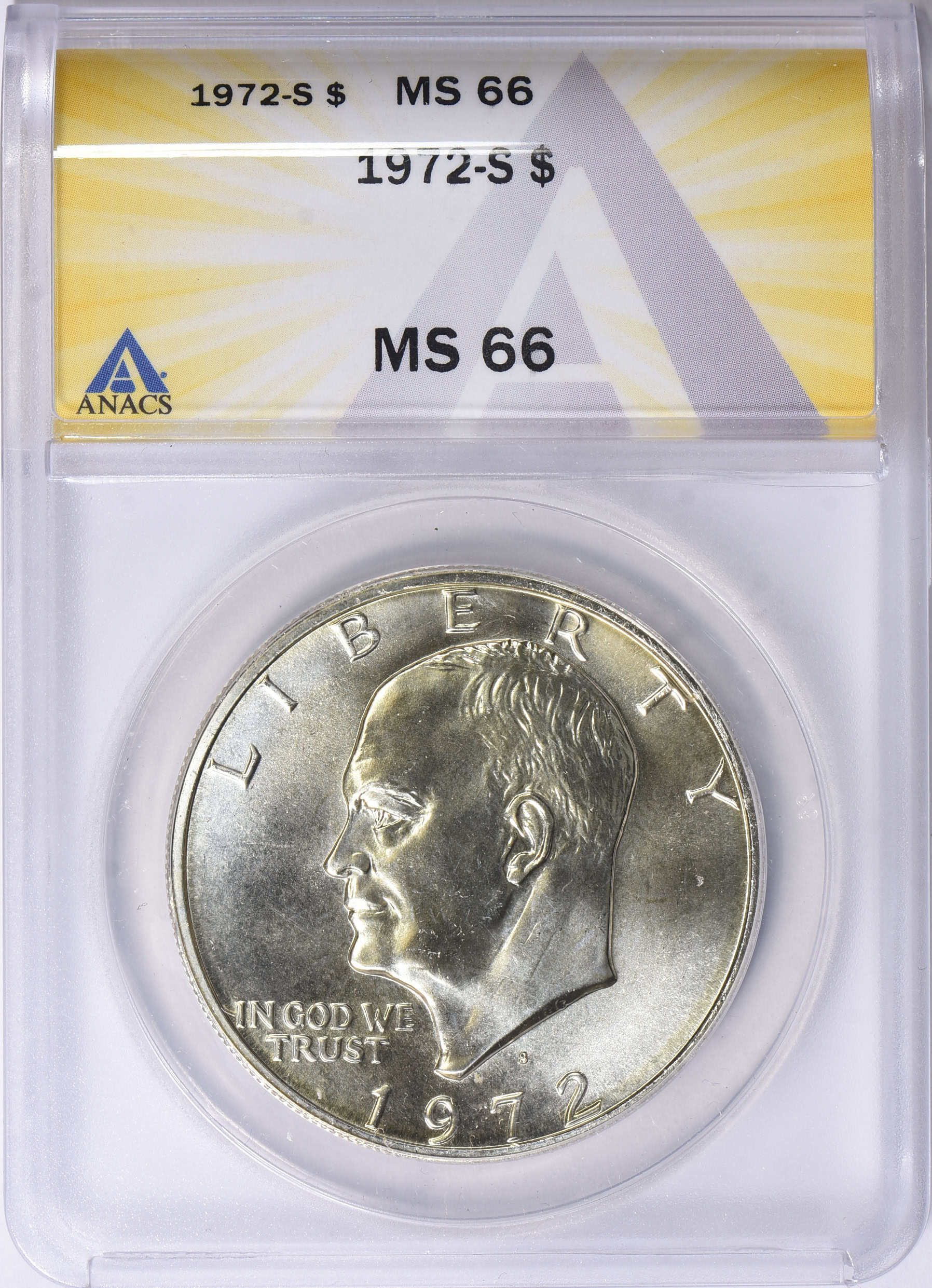 1972-S Eisenhower Dollar Silver ANACS MS-66 (Item 1777435 ...