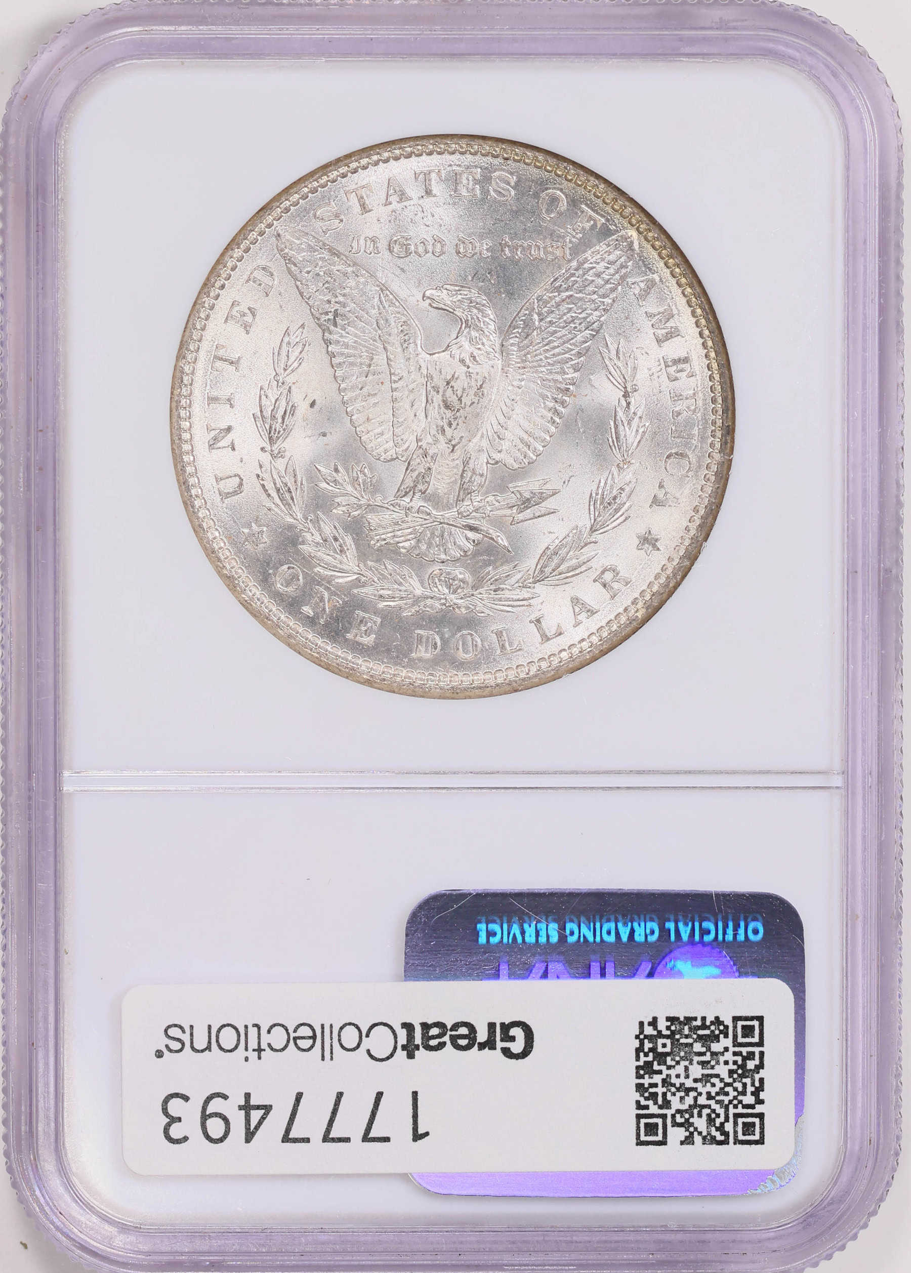 1887 Morgan Silver Dollar NGC MS-63 (Toned) (Binion Collection) (Item 1777493 ...