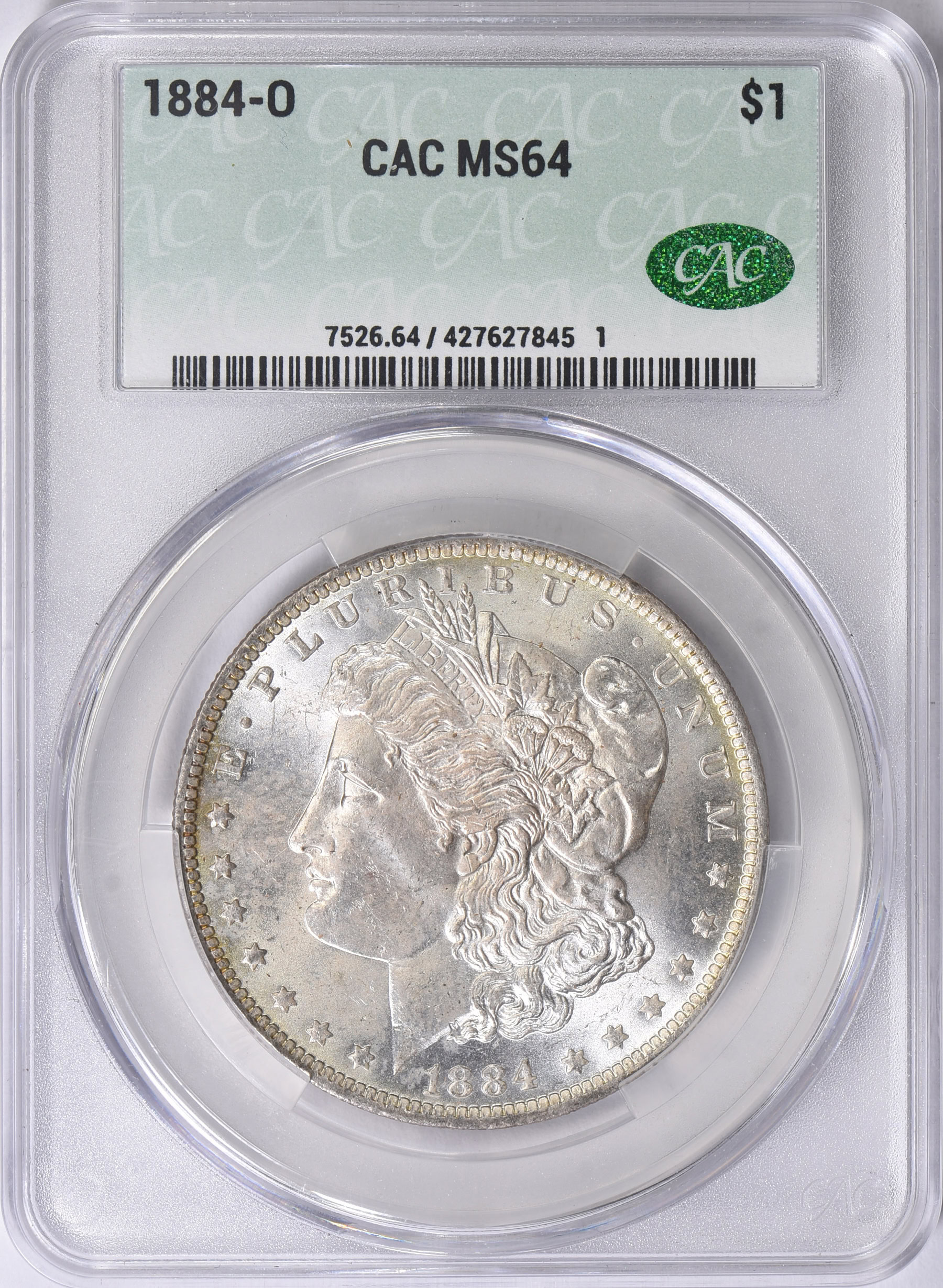 1884-O Morgan Silver Dollar CACG MS-64 (Item 1777541) | GreatCollections Coin Auctions