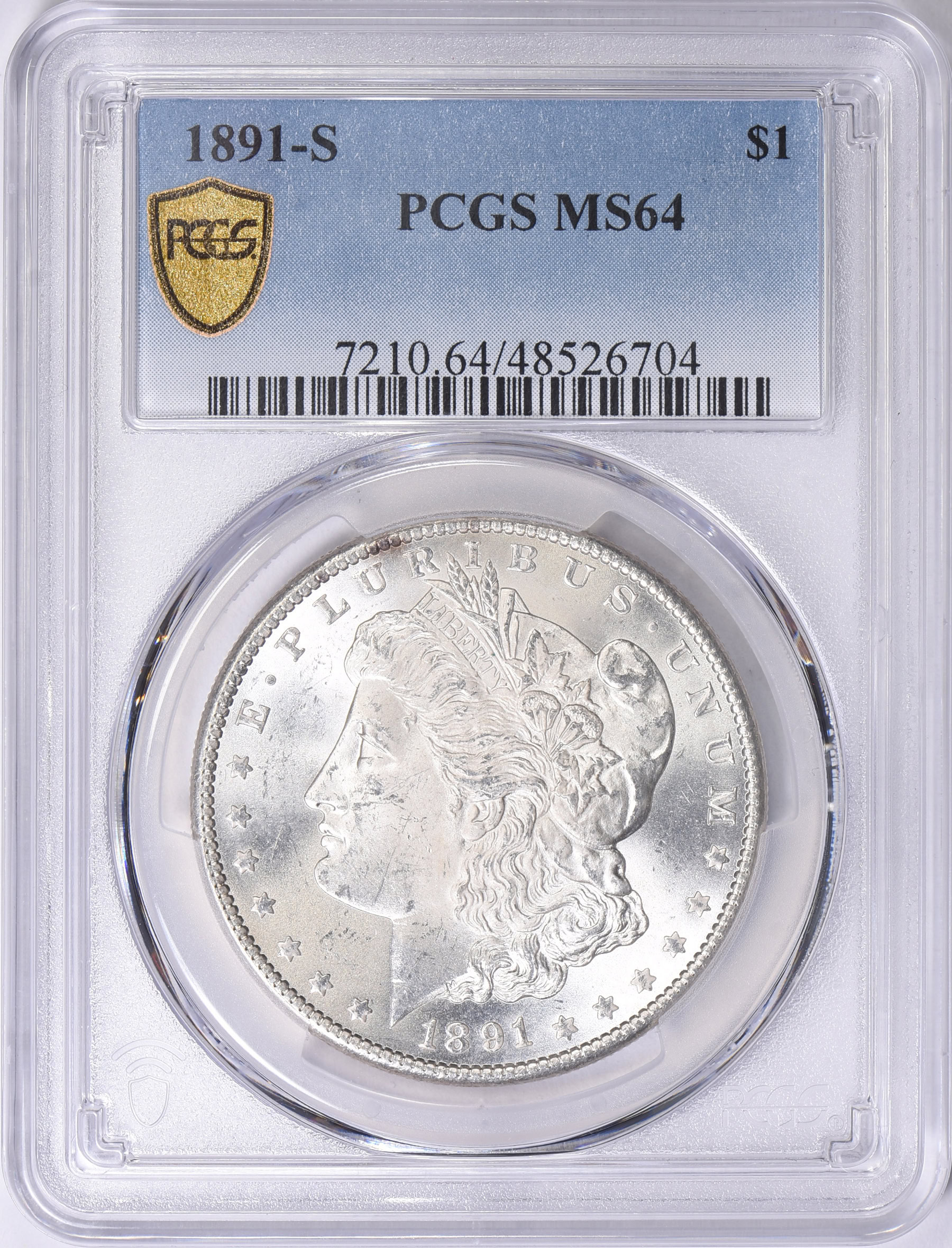 1891-S Morgan Silver Dollar PCGS MS-64 (Item 1777596) | GreatCollections Coin Auctions