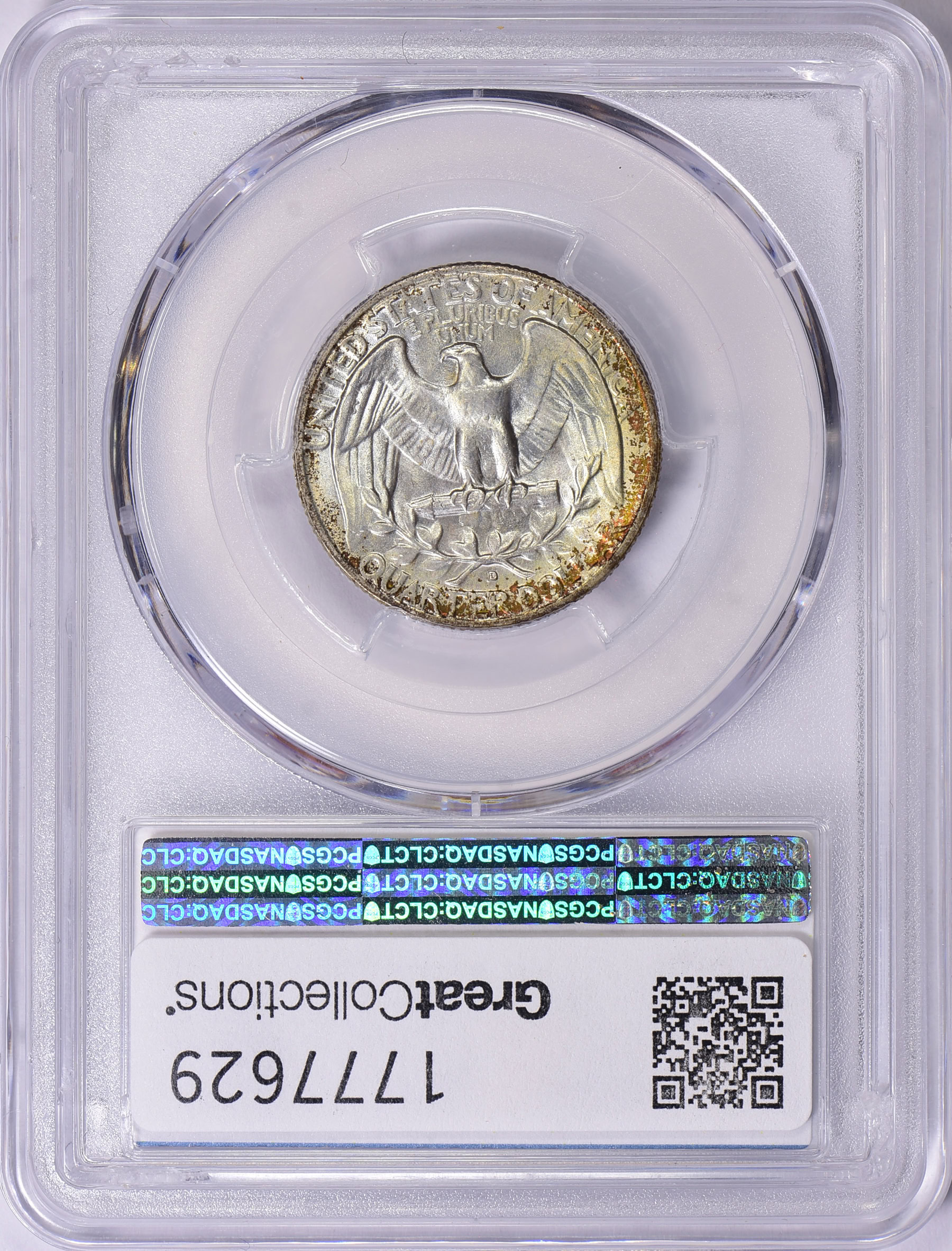 1954-D Washington Quarter PCGS MS-66 (Toned) (Item 1777629) | GreatCollections Coin Auctions