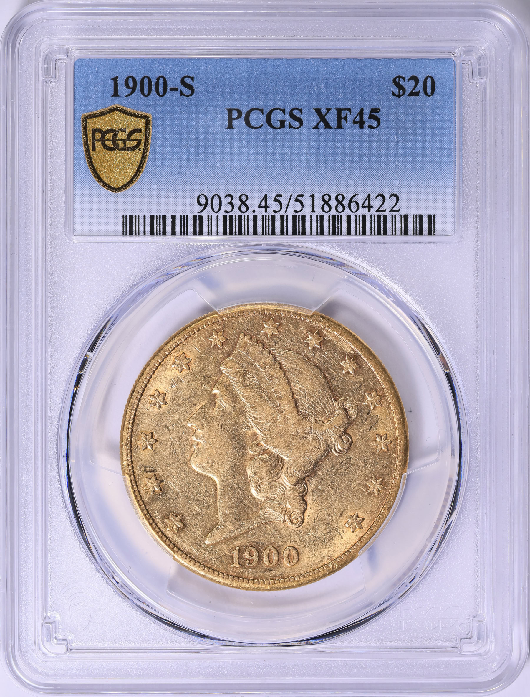 1900-S Liberty Gold Double Eagle PCGS XF-45 (Item 1777643) | GreatCollections Coin Auctions