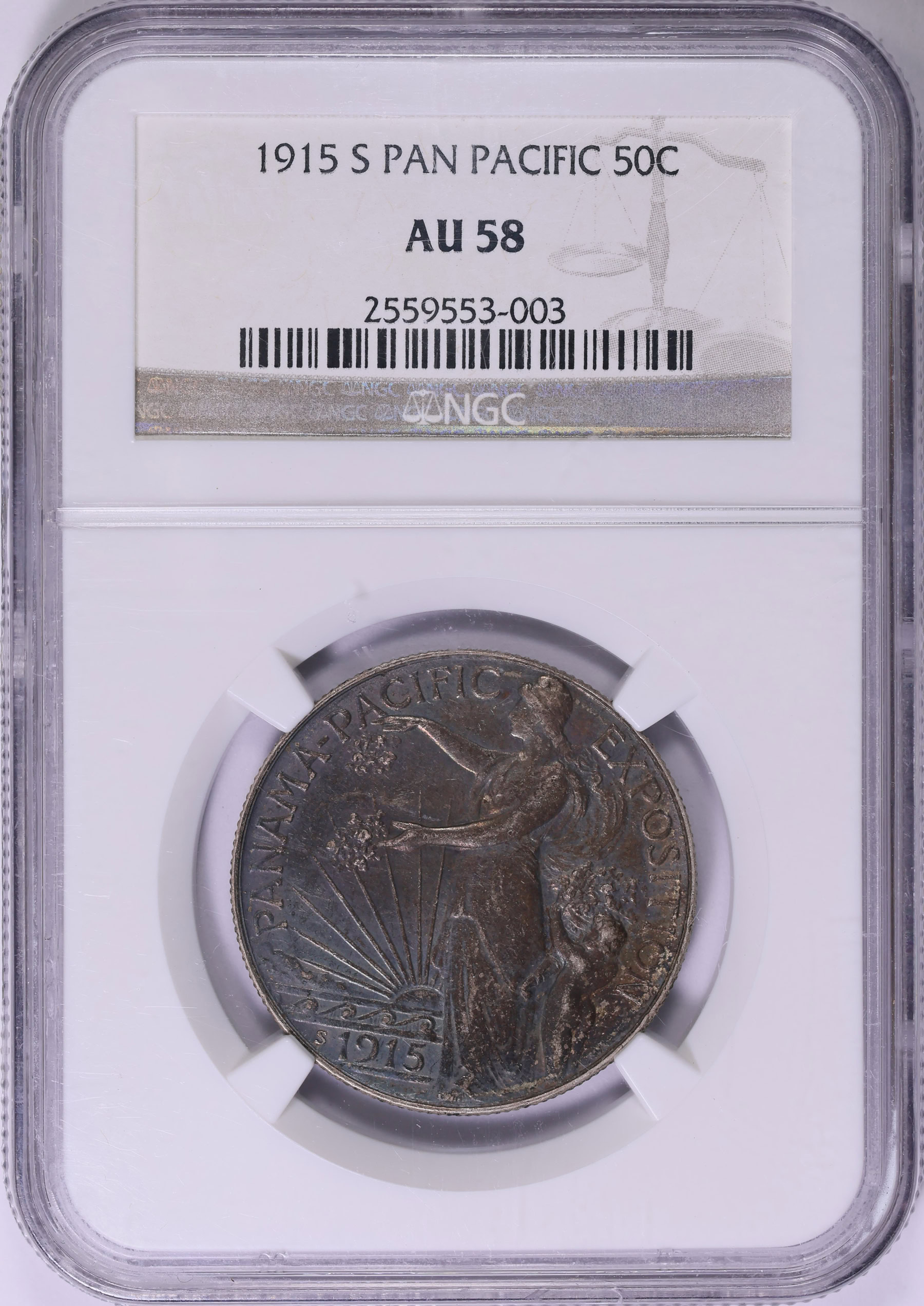 1915-S Panama-Pacific Exposition Half Dollar NGC AU-58 (Item 1777802) | GreatCollections Coin ...