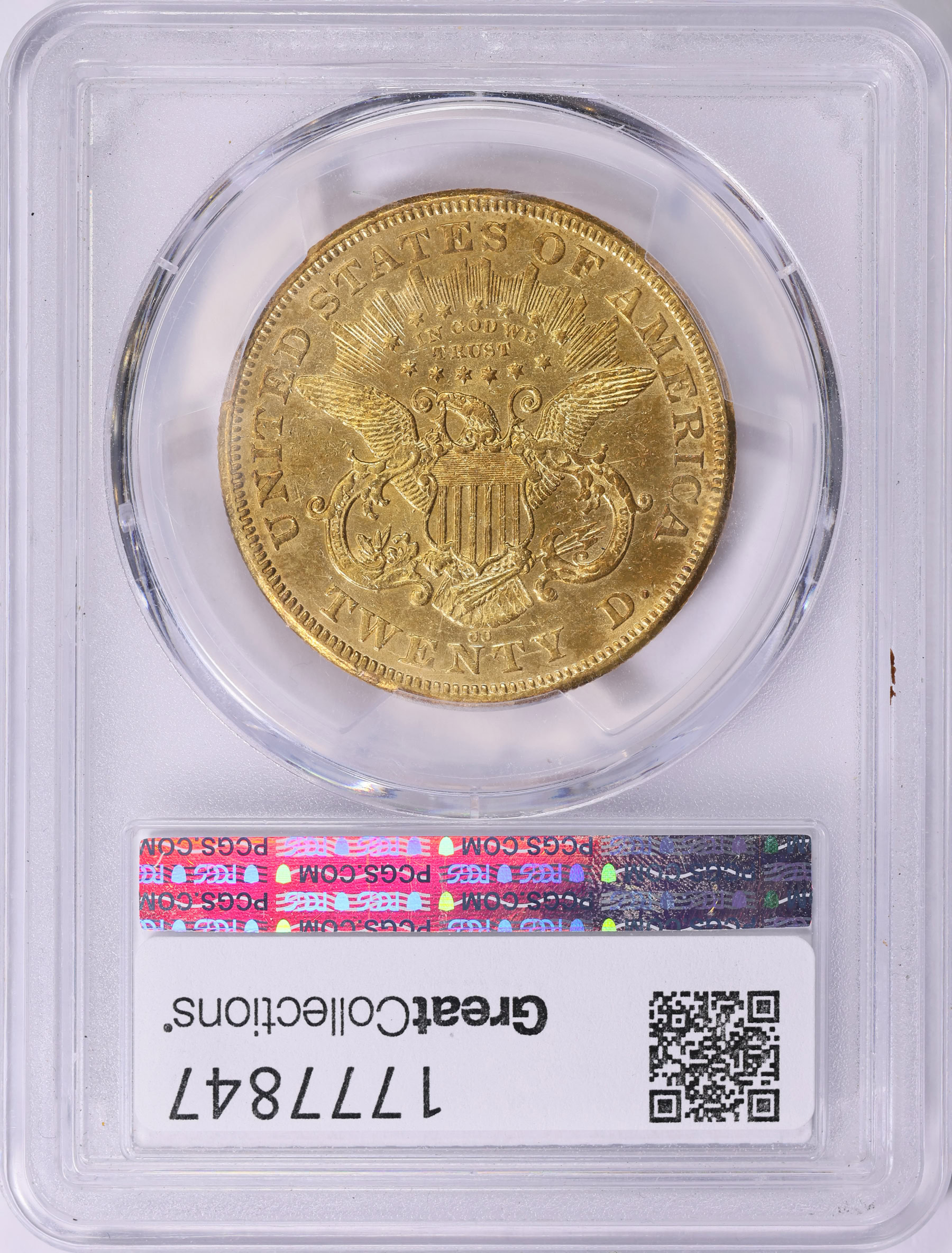 1876-CC Liberty Gold Double Eagle PCGS Genuine AU Details (Item 1777847) | GreatCollections Coin ...