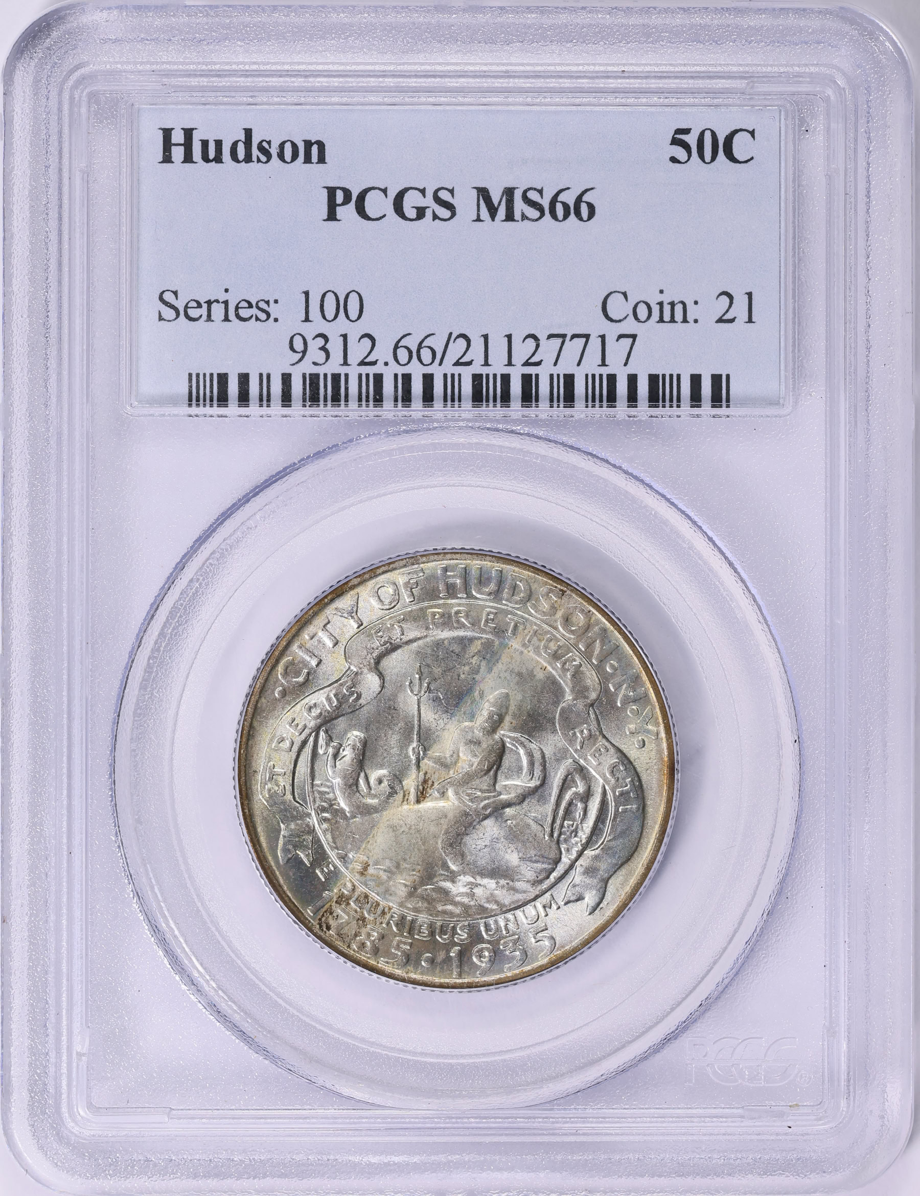 1935 Hudson, New York, Sesquicentennial Half Dollar PCGS MS-66 (Toned ...