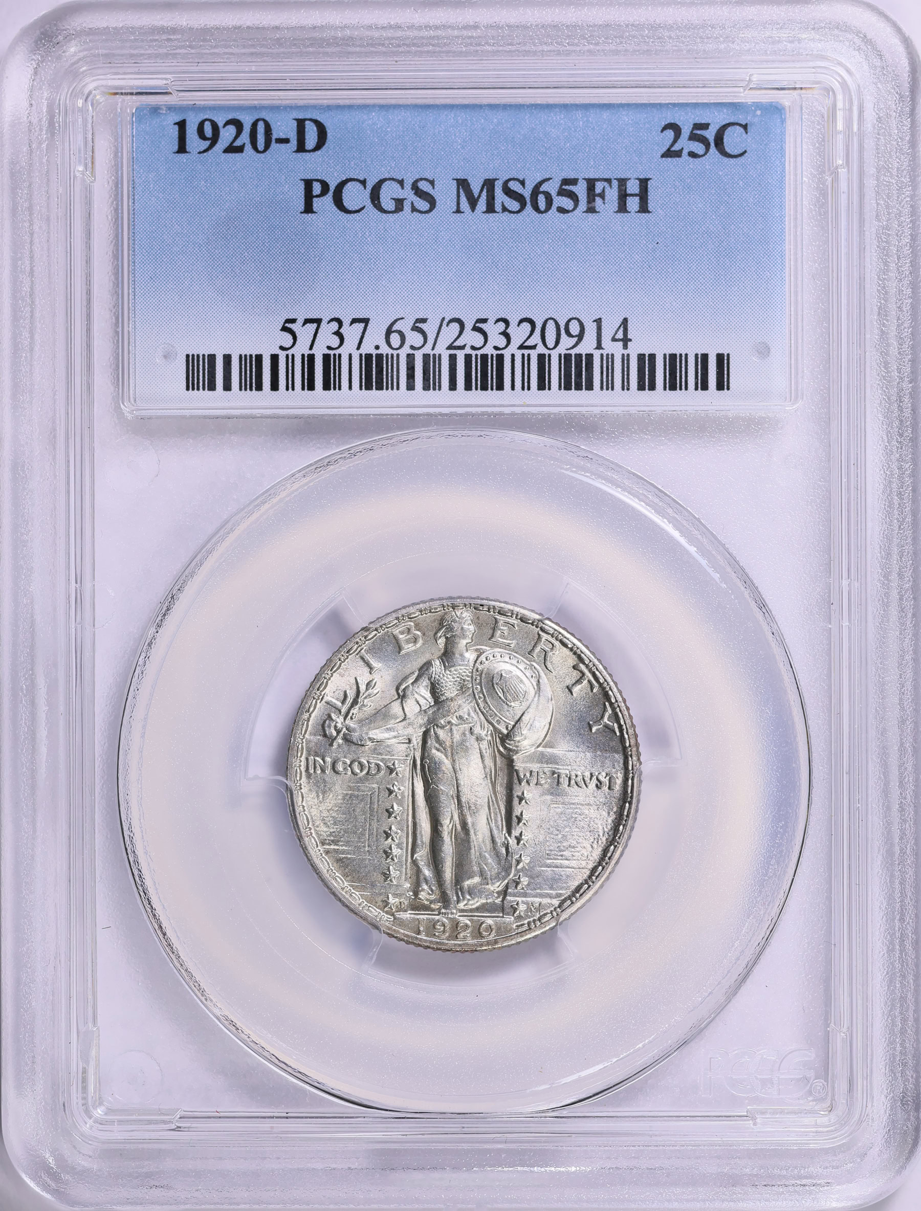 1920-D Standing Liberty Quarter PCGS MS-65 FH (Item 1777898 ...