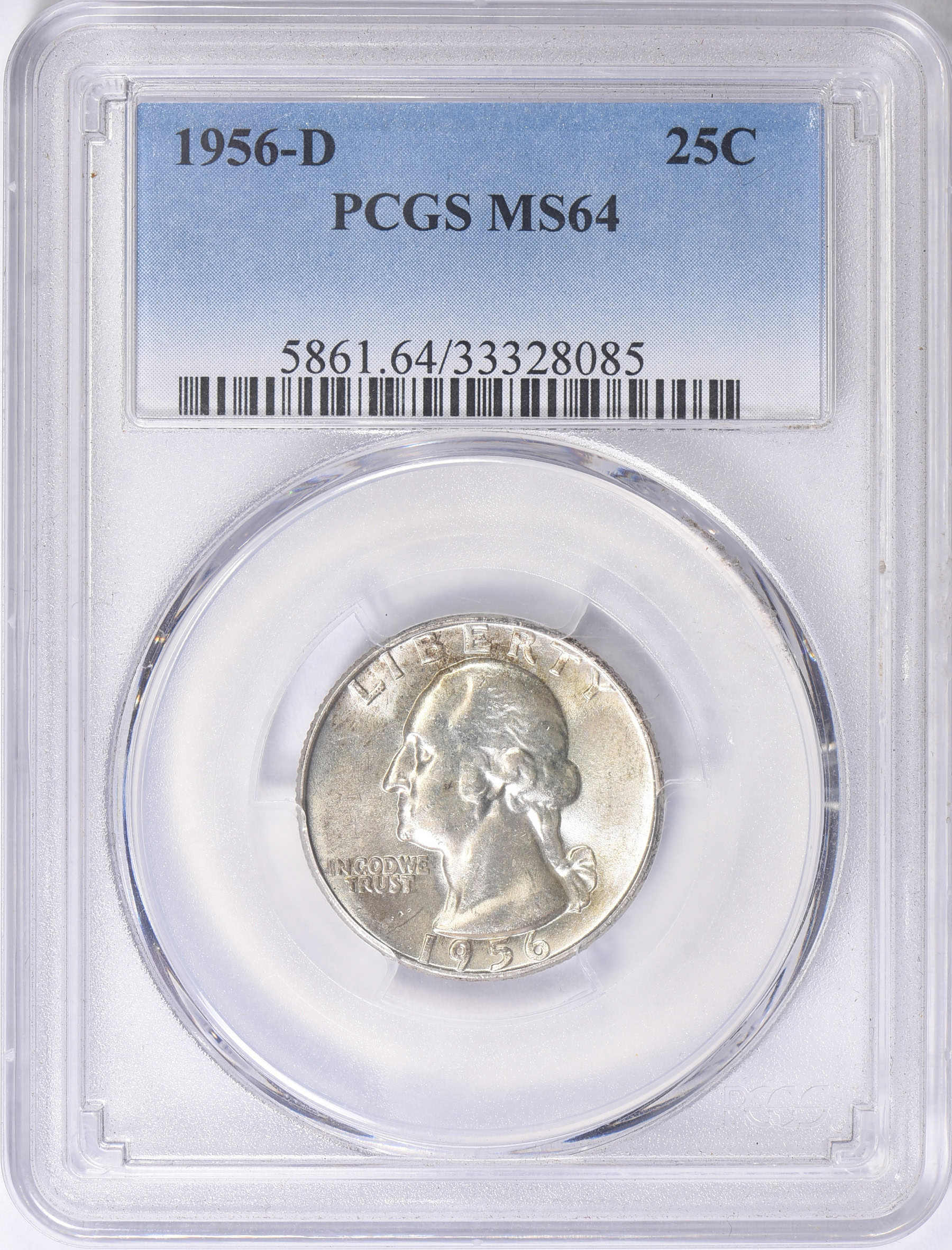 1956-D Washington Quarter PCGS MS-64 (Item 1777930) | GreatCollections Coin Auctions