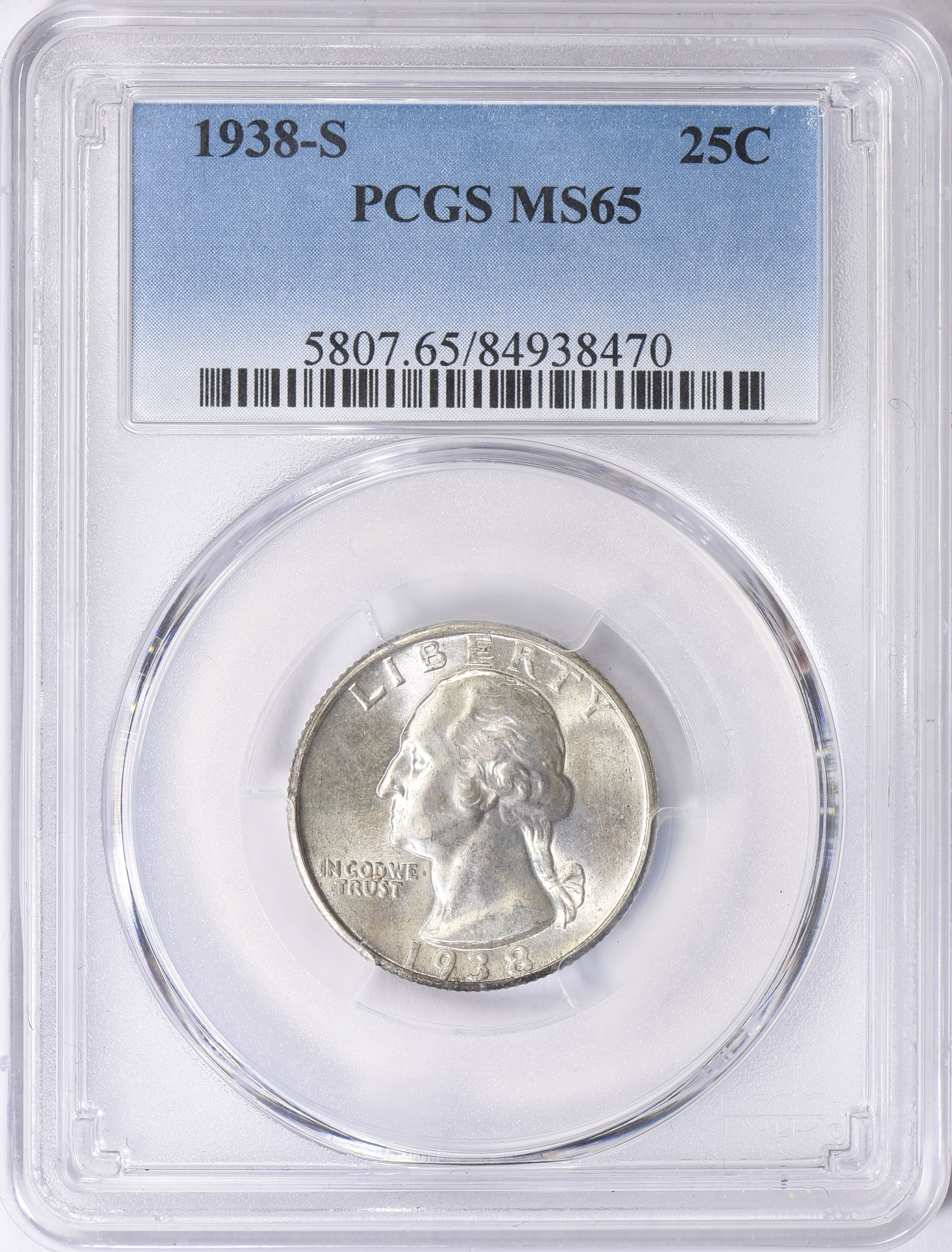 1938-S Washington Quarter PCGS MS-65 (Item 1777941) | GreatCollections Coin Auctions