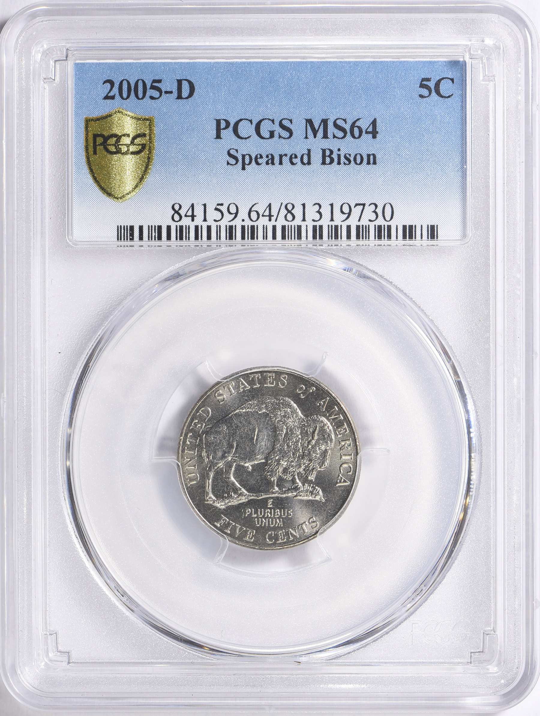 2005-D Jefferson Nickel Speared Bison PCGS MS-64 (Item 1778019 ...