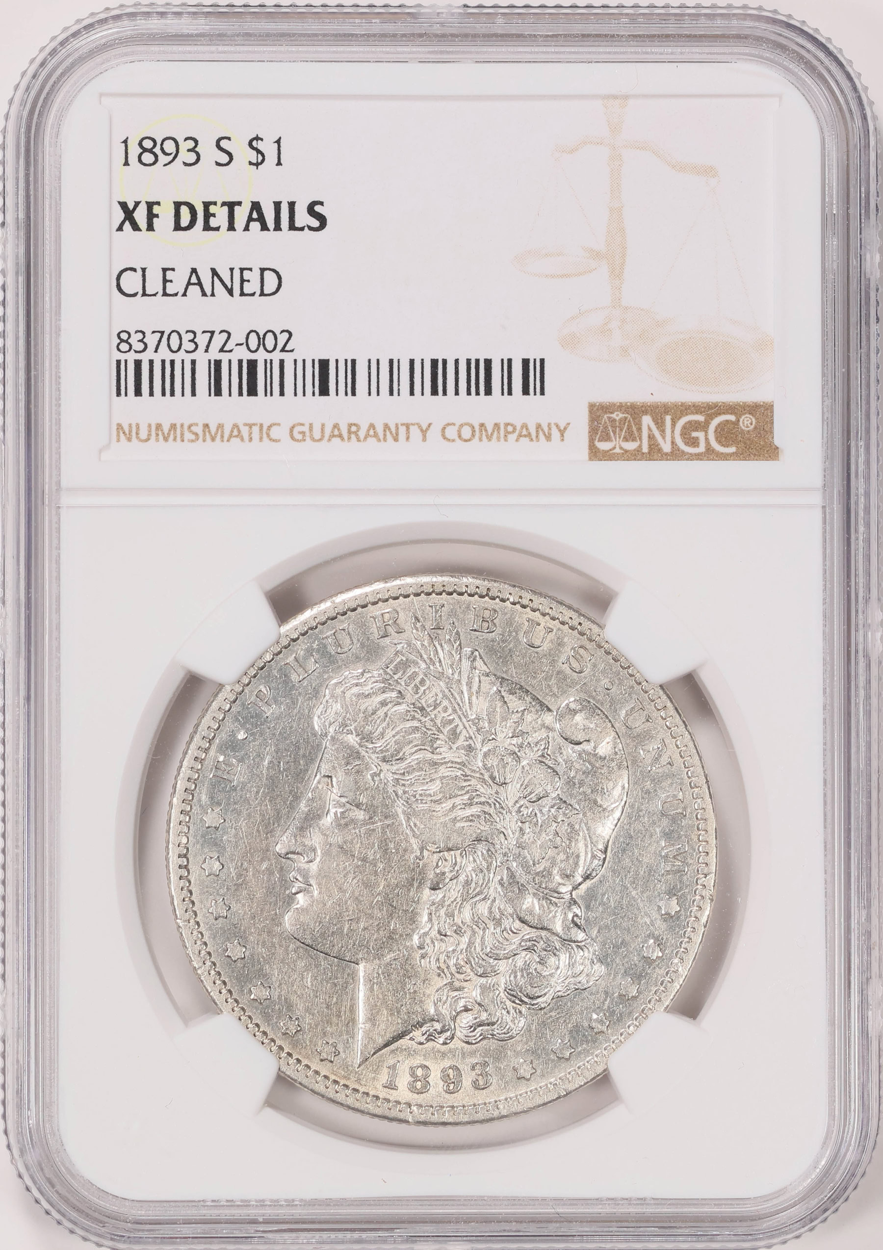 1893-S Morgan Silver Dollar NGC XF Details (Item 1778047) | GreatCollections Coin Auctions