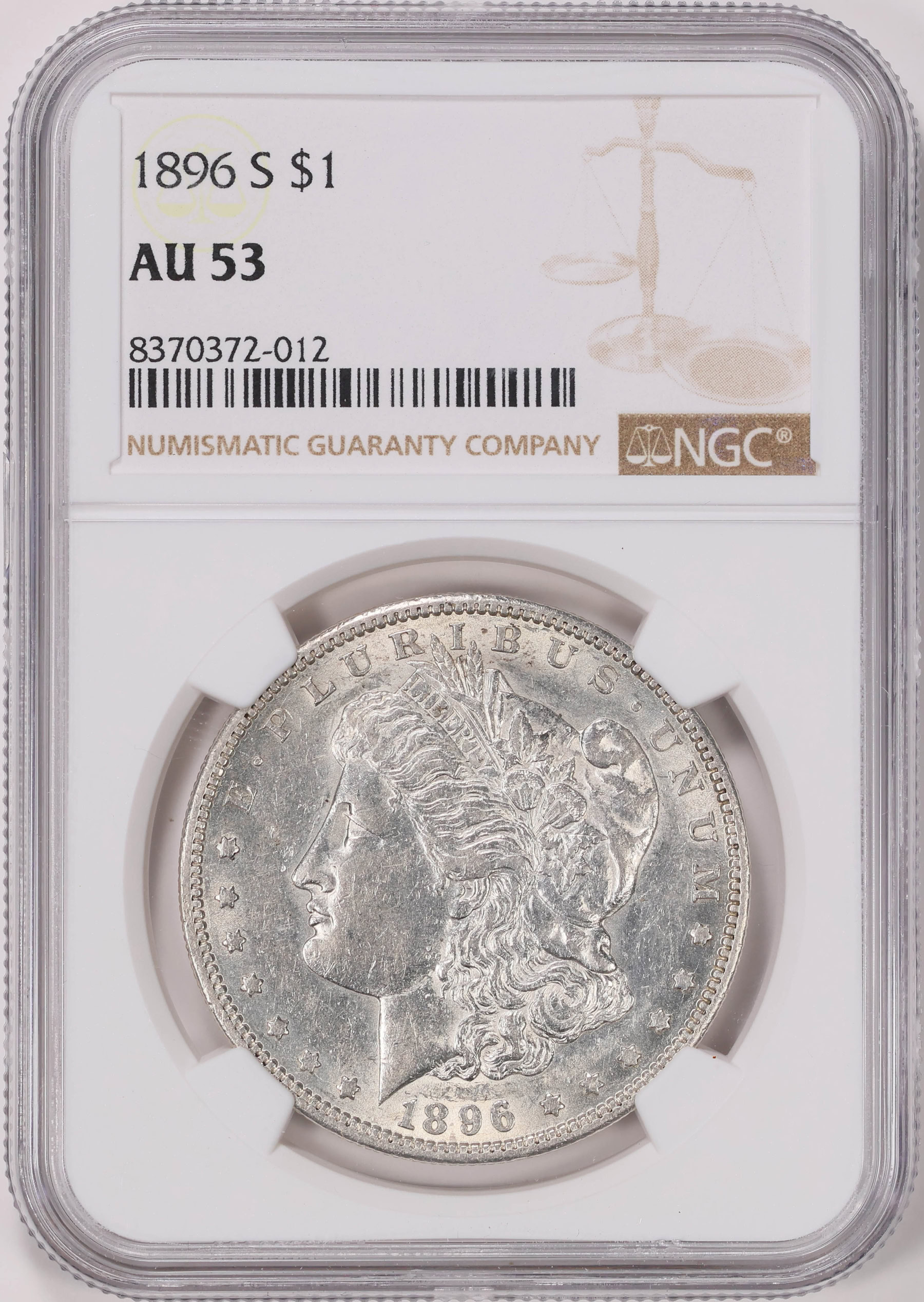 1896-S Morgan Silver Dollar NGC AU-53 (Item 1778051) | GreatCollections Coin Auctions