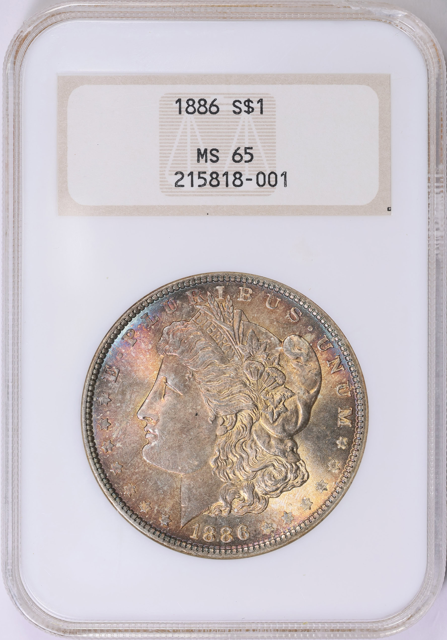 1886 Morgan Silver Dollar NGC MS-65 OH (Toned) (Item 1778075) | GreatCollections Coin Auctions