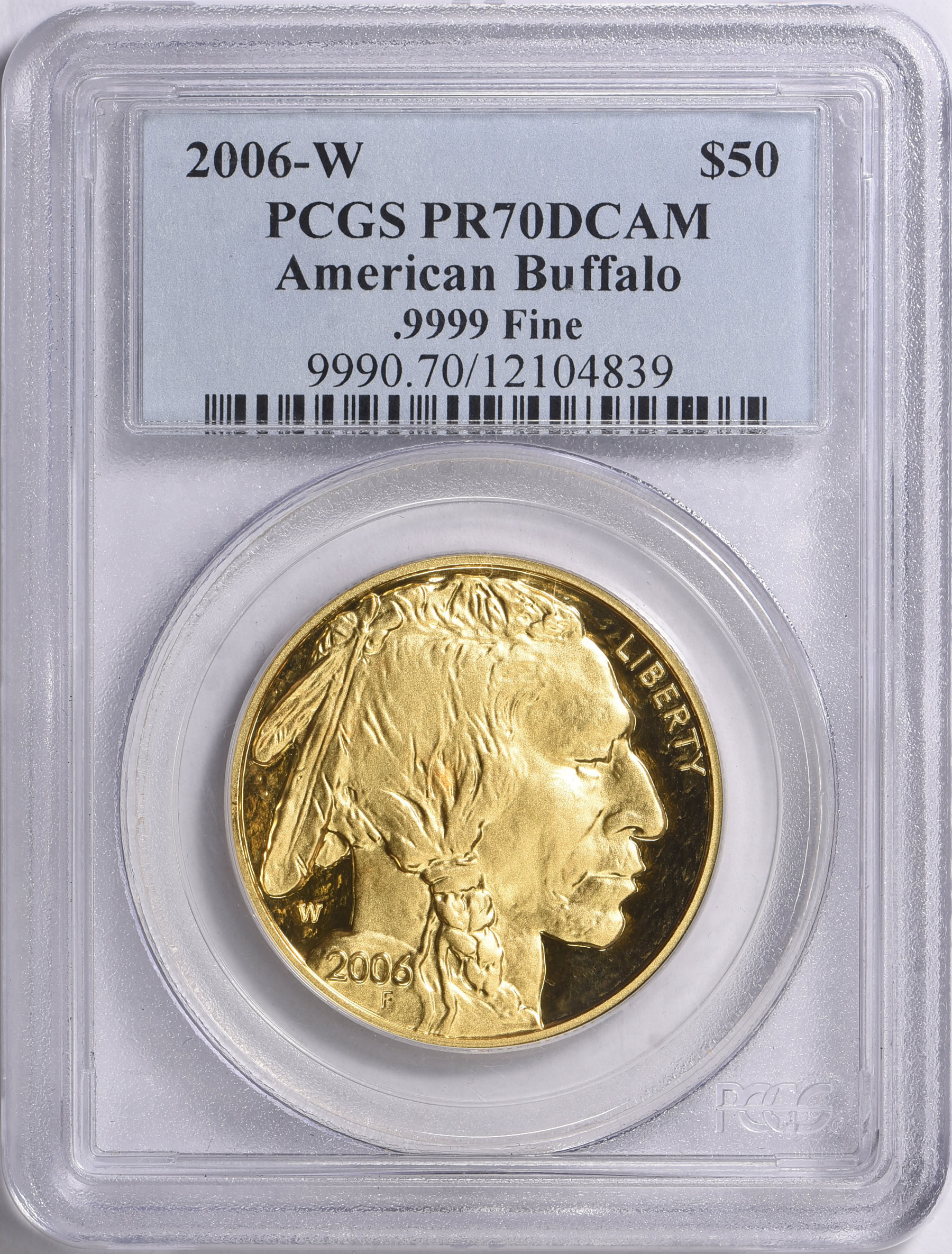 2006-W $50 One-Ounce Gold American Buffalo PCGS Proof-70 DCAM (Item 1778105) | GreatCollections ...