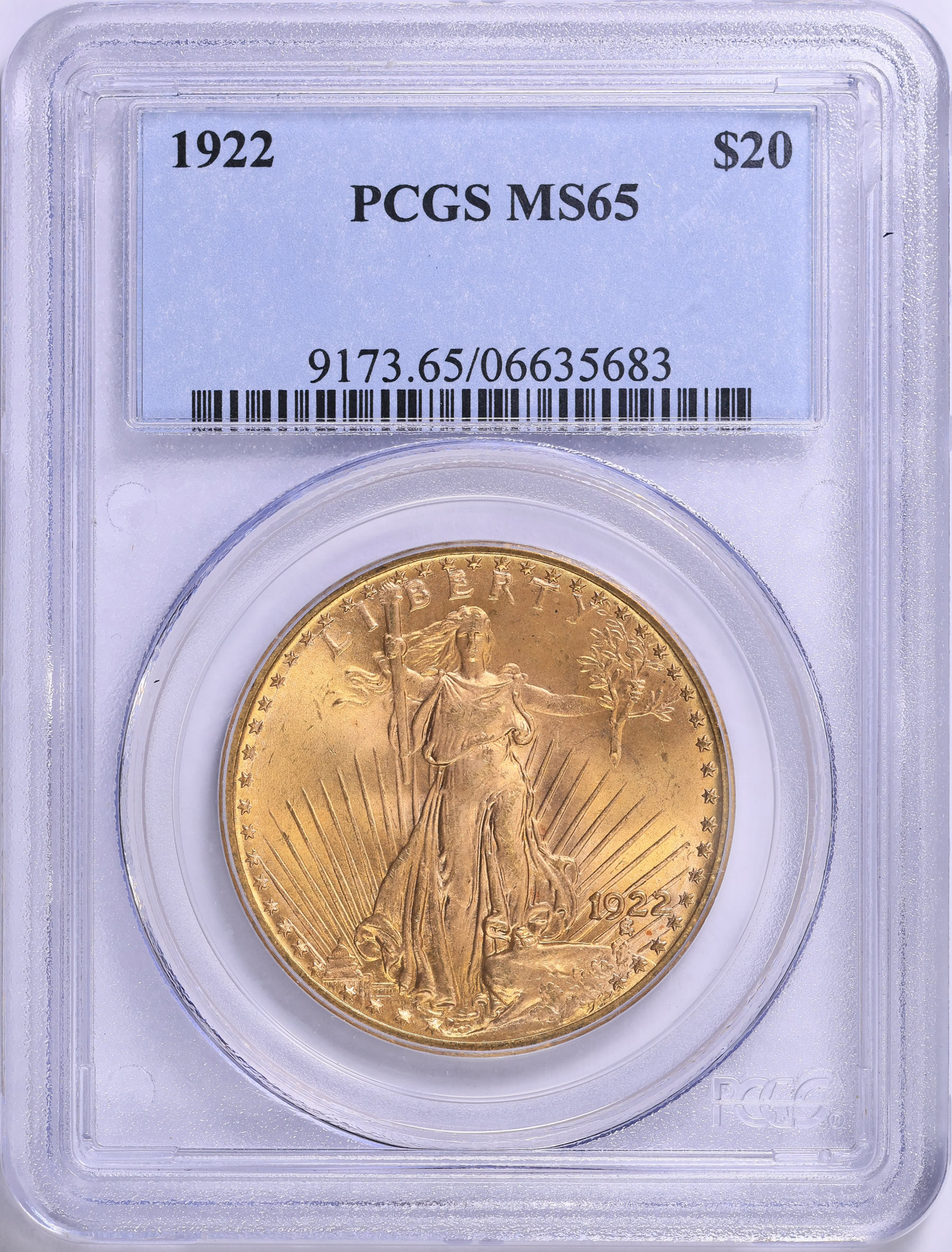 1922 Saint-Gaudens Gold Double Eagle PCGS MS-65 (Item 1778152) | GreatCollections Coin Auctions