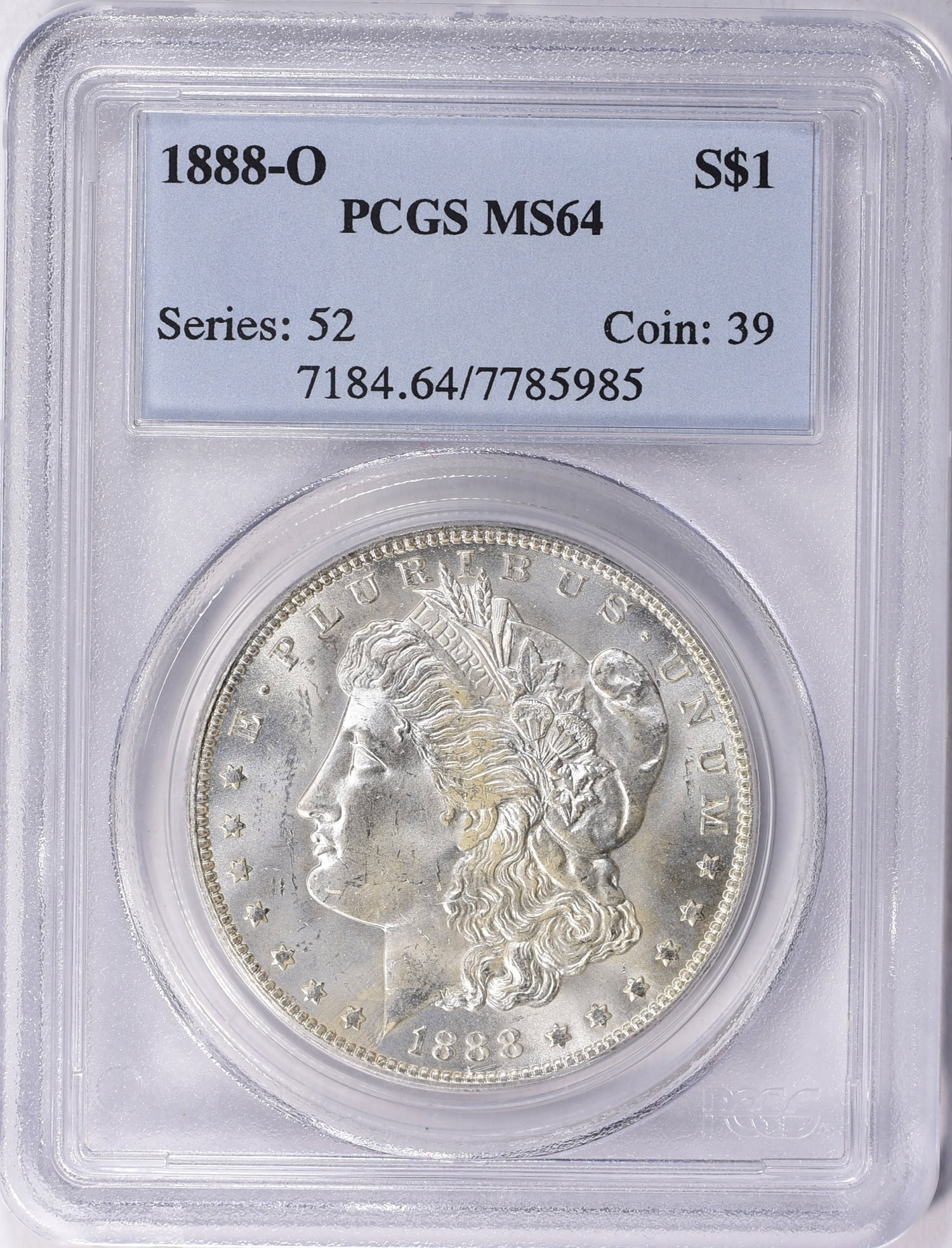 1888-O Morgan Silver Dollar PCGS MS-64 (Item 1778165) | GreatCollections Coin Auctions