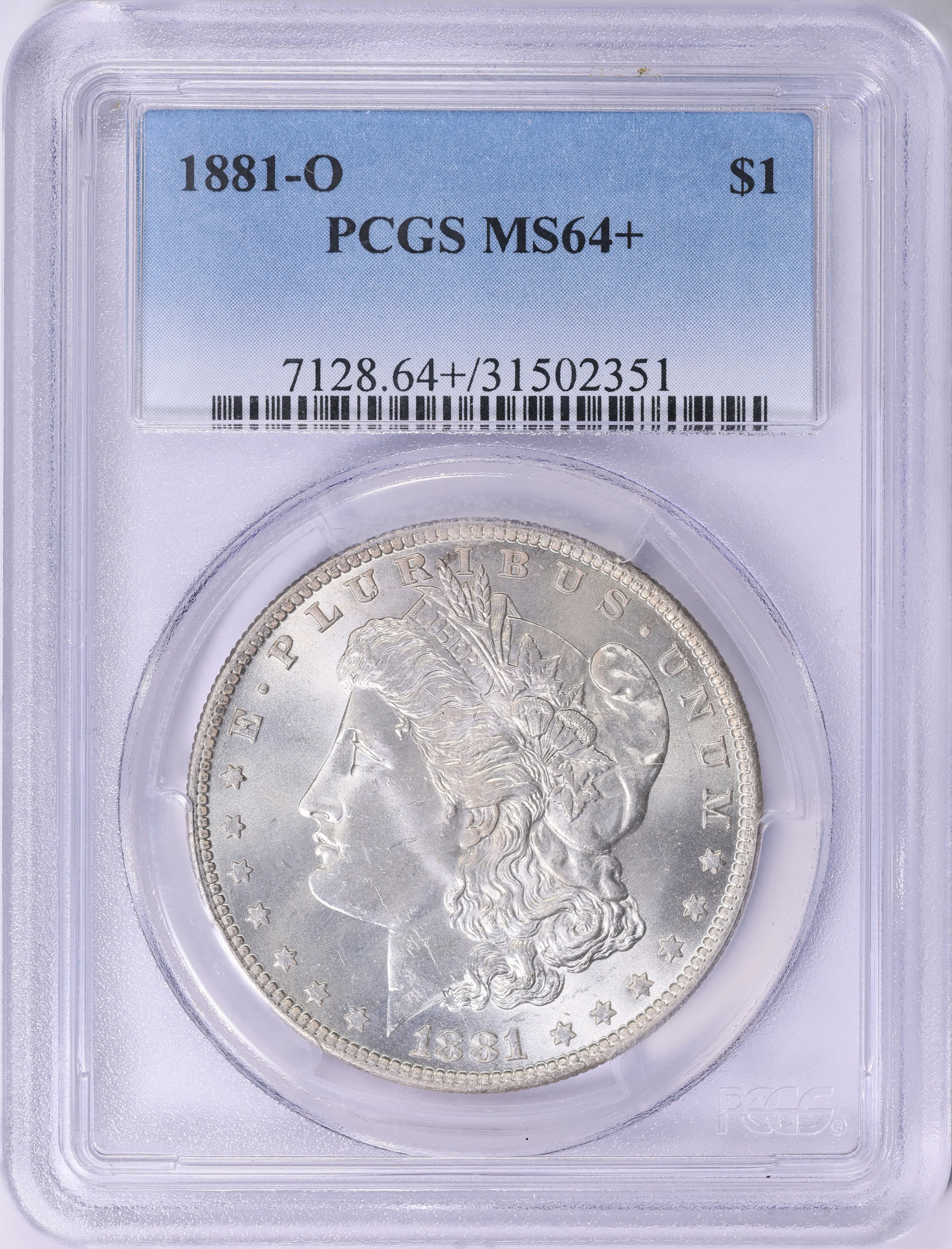 1881-O Morgan Silver Dollar PCGS MS-64+ (Item 1778205) | GreatCollections Coin Auctions