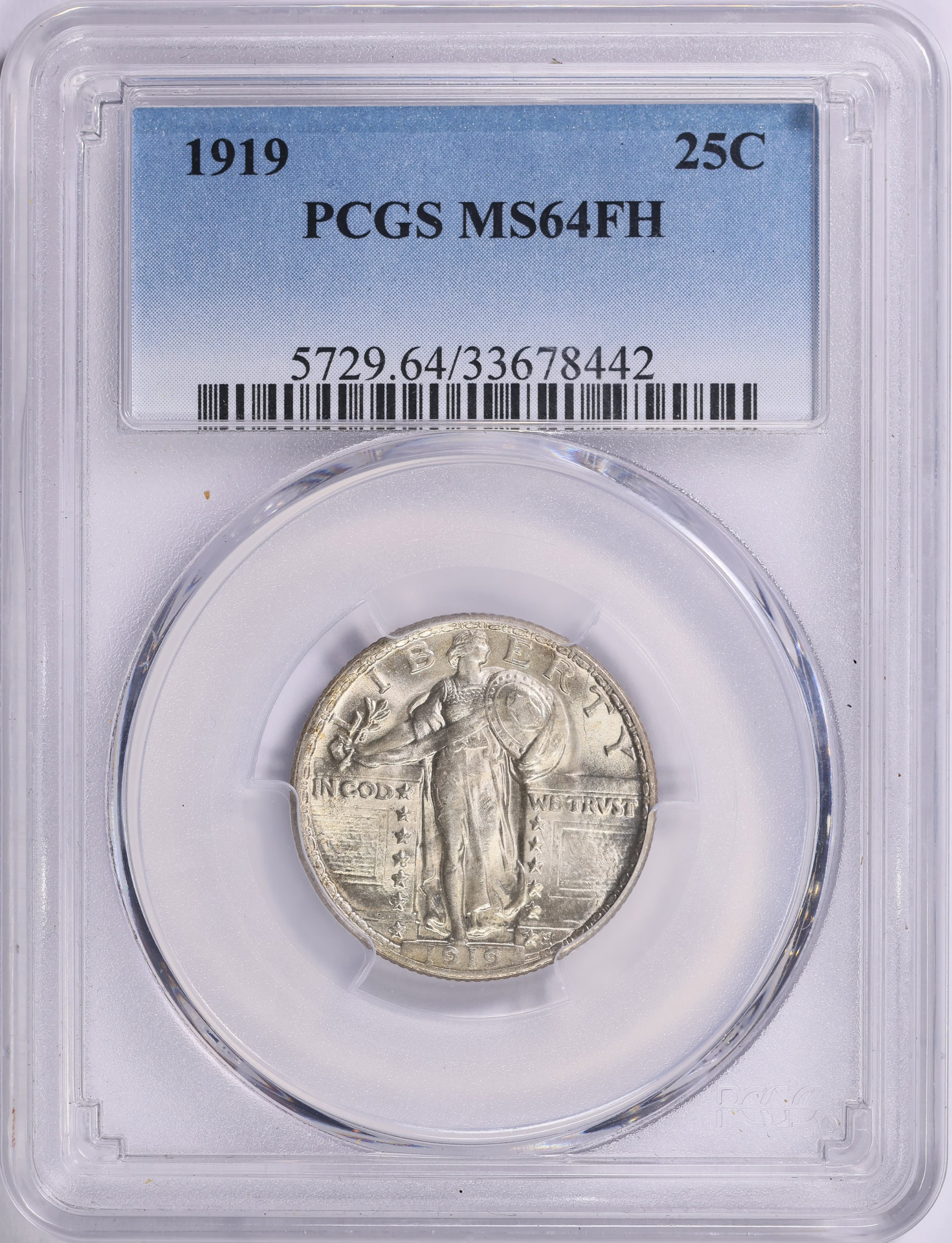1919 Standing Liberty Quarter PCGS MS-64 FH (Item 1778228) | GreatCollections Coin Auctions