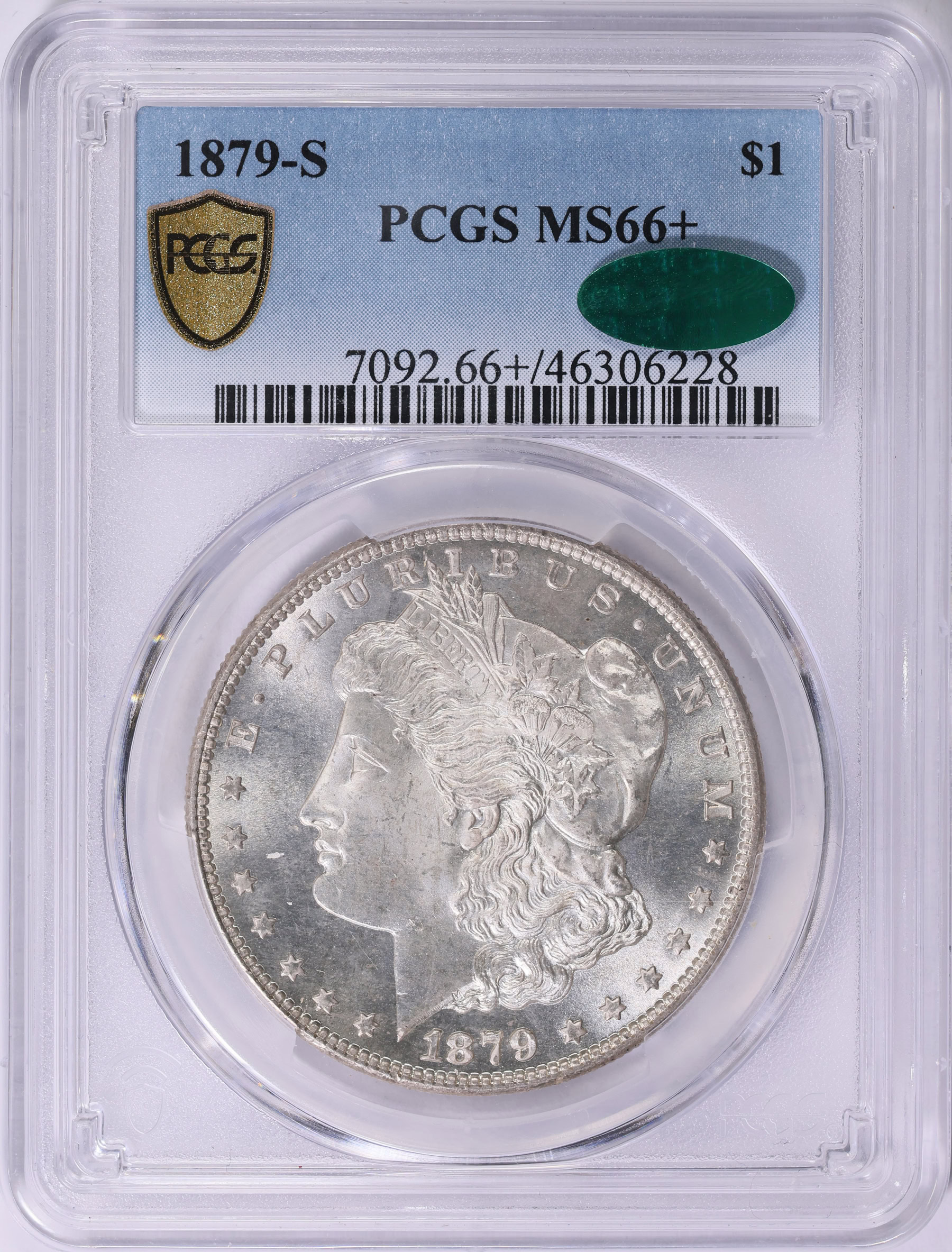 1879-S Morgan Silver Dollar PCGS MS-66+ (CAC Green) (Item 1778263) | GreatCollections Coin Auctions