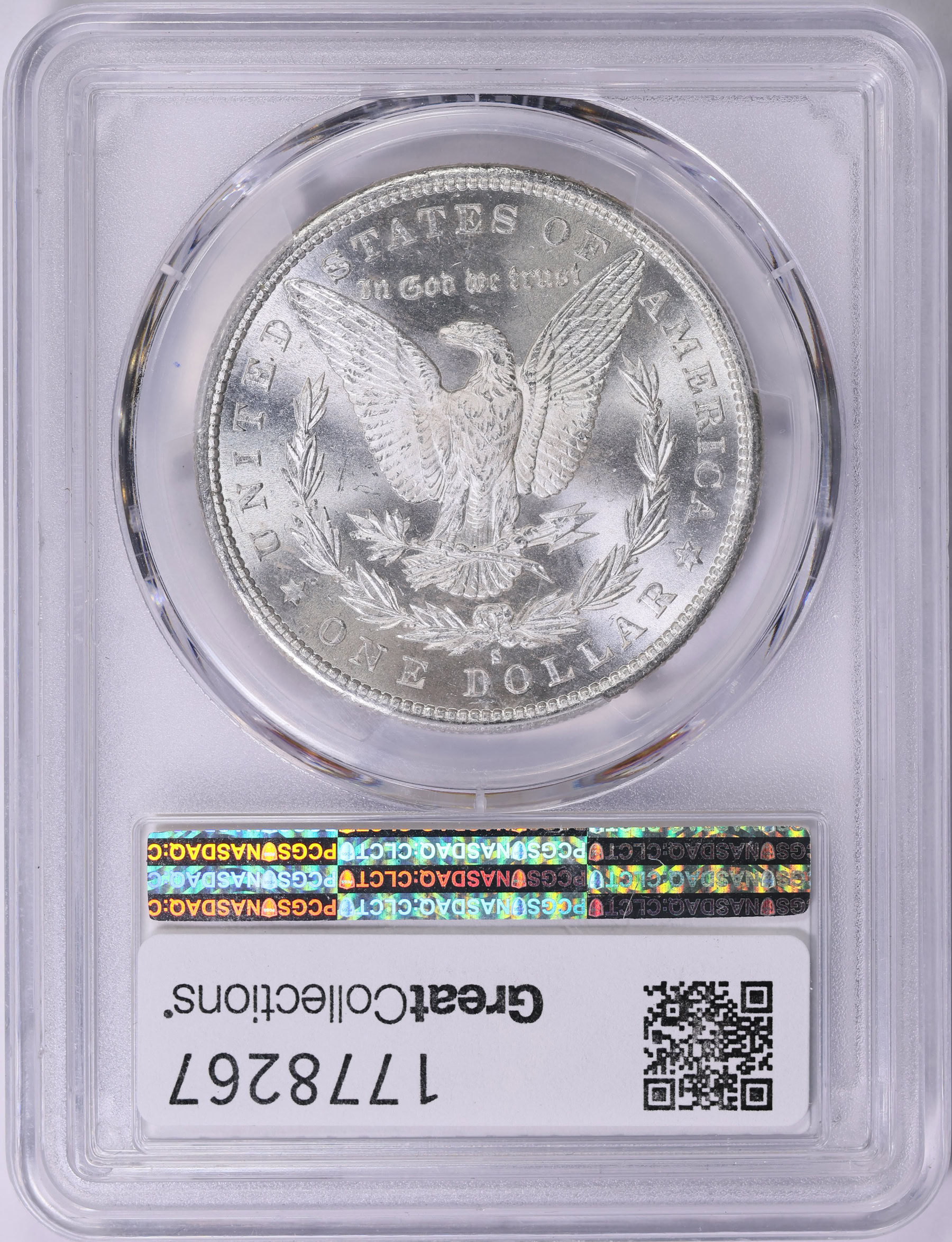 1880-S Morgan Silver Dollar PCGS MS-67 (CAC Green) (Item 1778267) | GreatCollections Coin Auctions