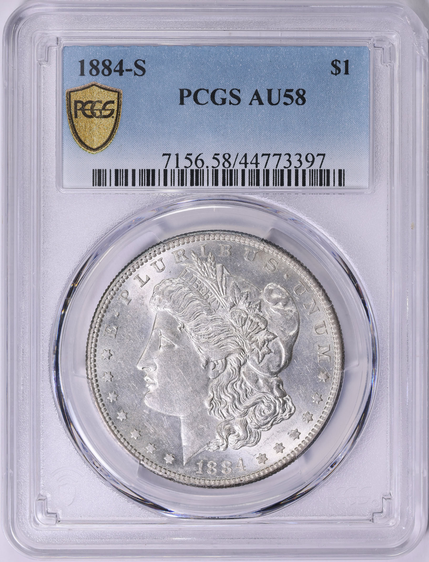 1884-S Morgan Silver Dollar PCGS AU-58 (Item 1778283) | GreatCollections Coin Auctions