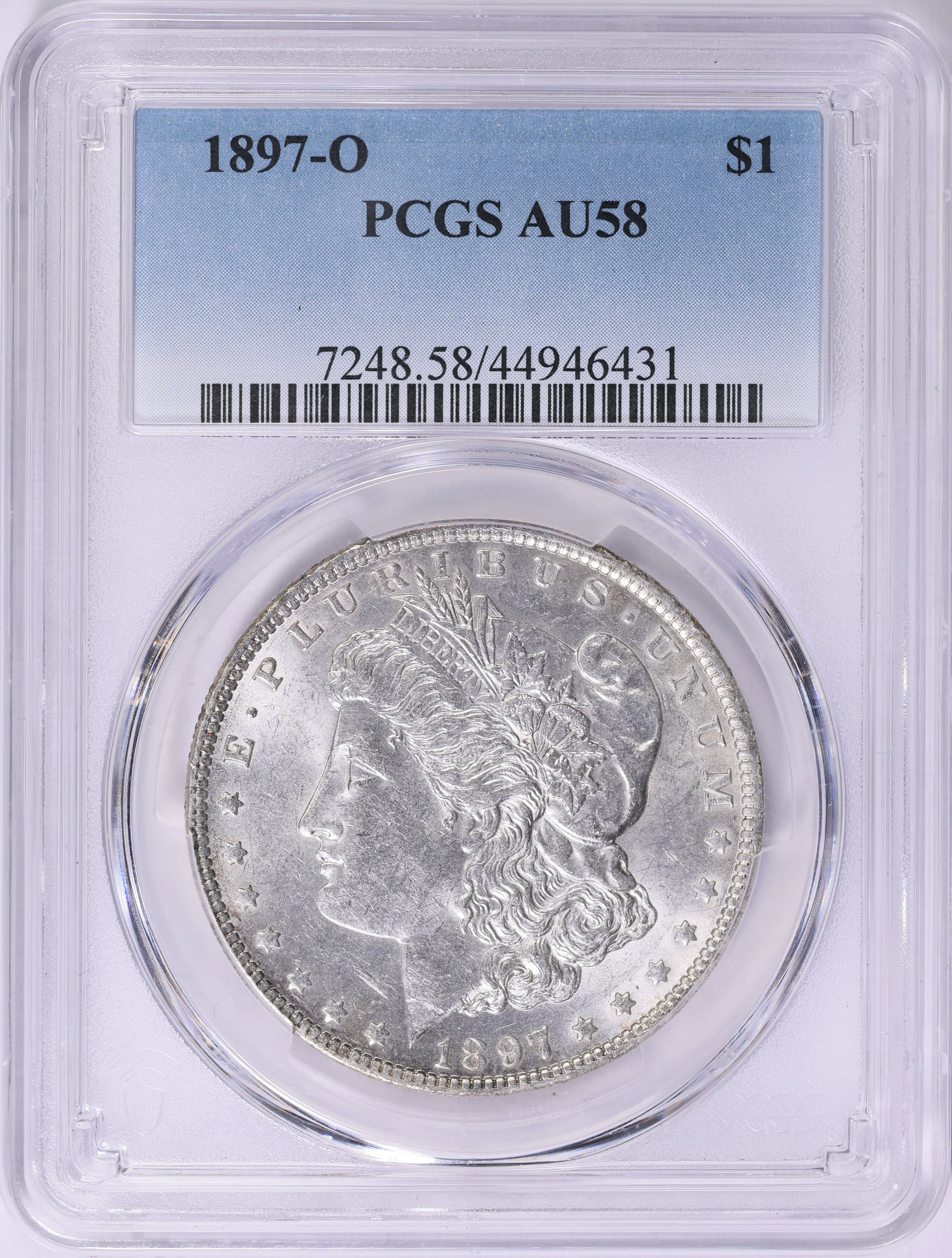 1897-O Morgan Silver Dollar PCGS AU-58 (Item 1778285) | GreatCollections Coin Auctions