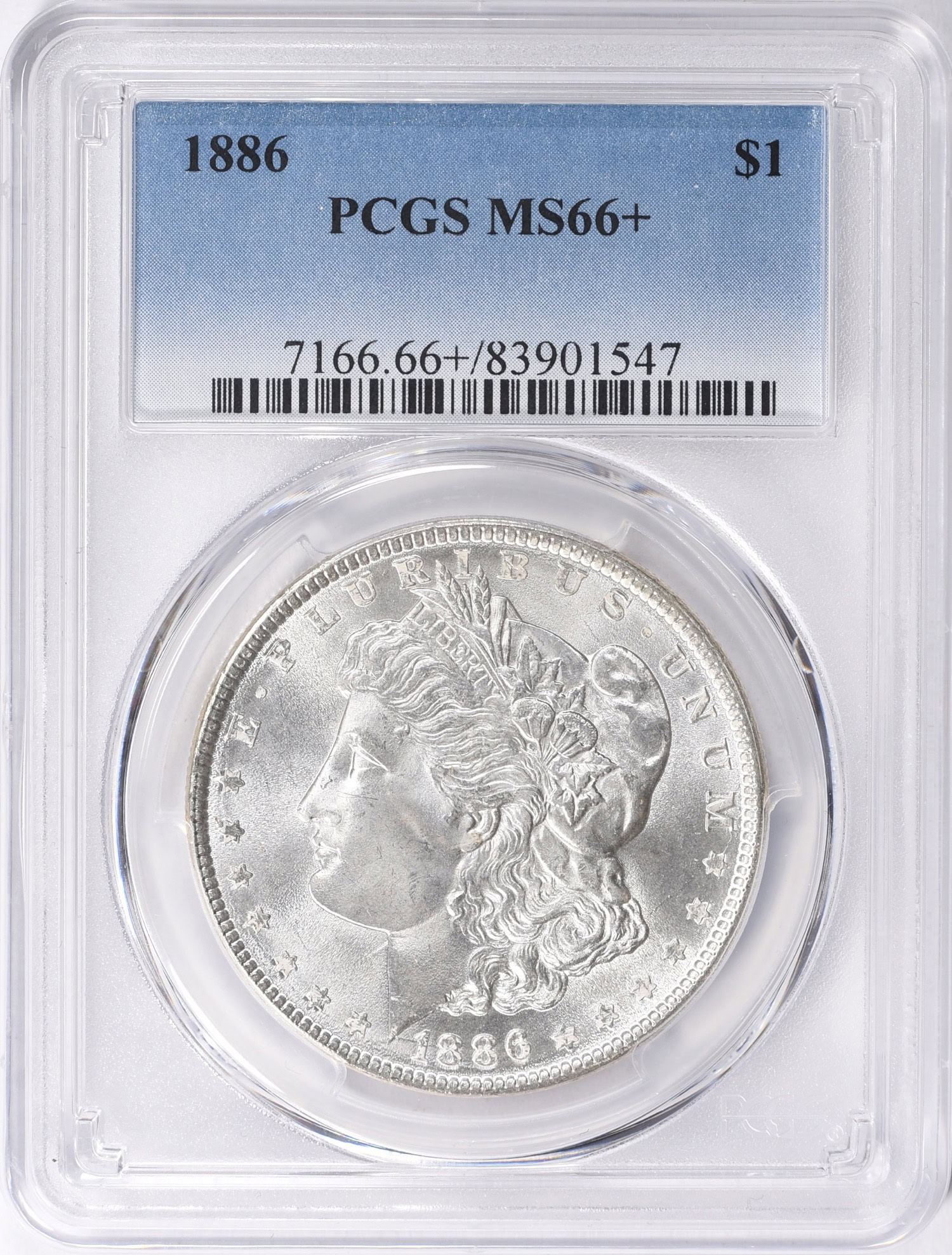 1886 Morgan Silver Dollar PCGS MS-66+ (Item 1778318) | GreatCollections Coin Auctions