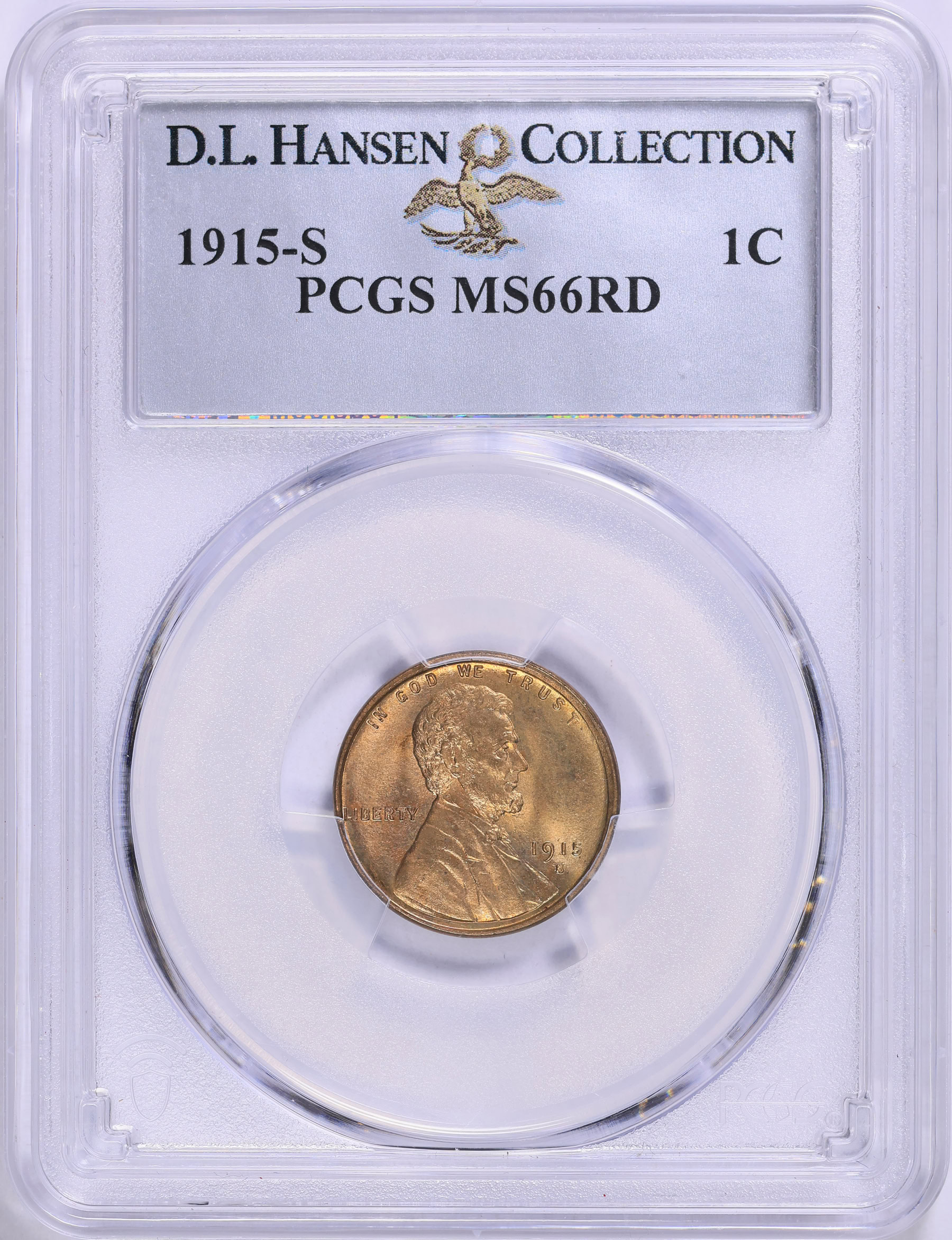 1915-S Lincoln Cent PCGS MS-66 RD (D. L. Hansen Collection) (Item ...