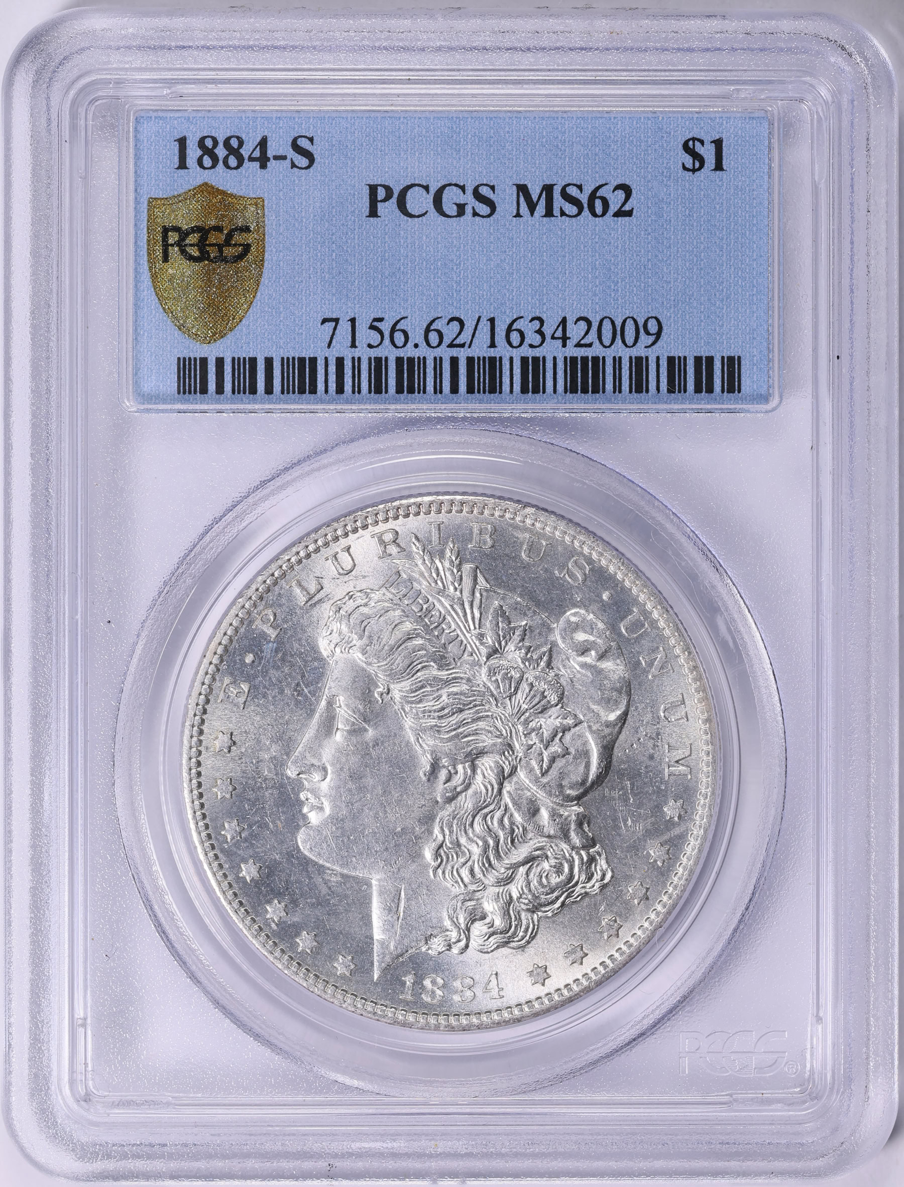 1884-S Morgan Silver Dollar PCGS MS-62 (Item 1778353) | GreatCollections Coin Auctions