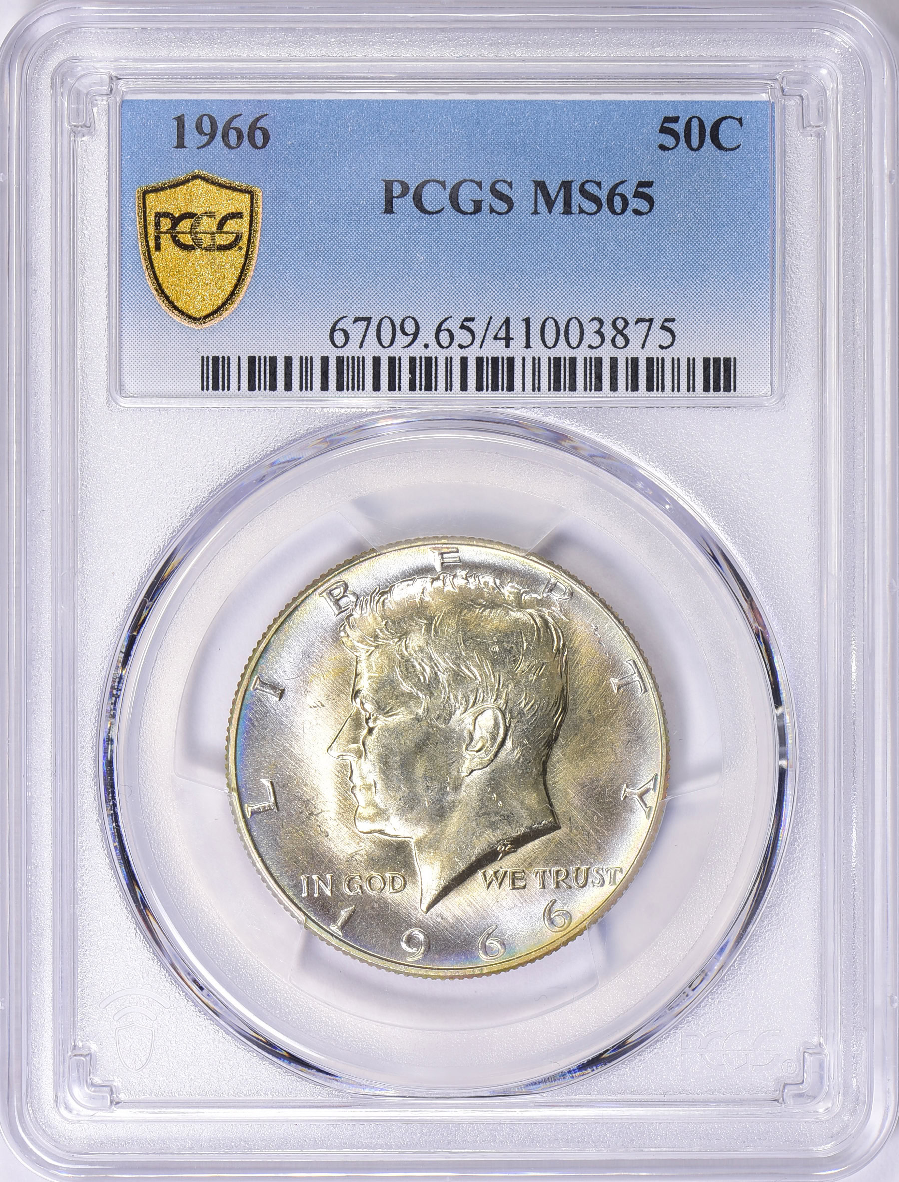 1966 Kennedy Half Dollar PCGS MS-65 (Toned) (Item 1778410) | GreatCollections Coin Auctions