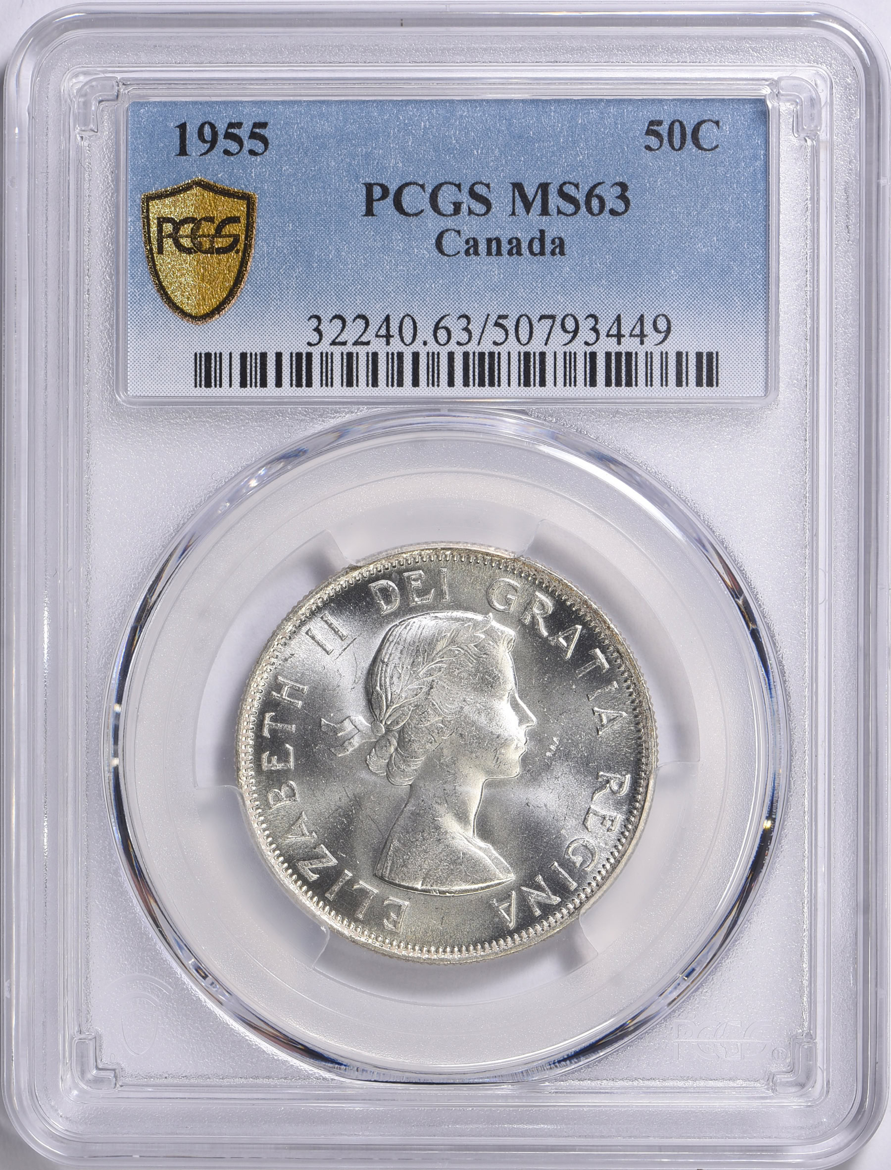 Canada 1955 Silver 50 Cents KM-53 PCGS MS-63 (Item 1778435 ...