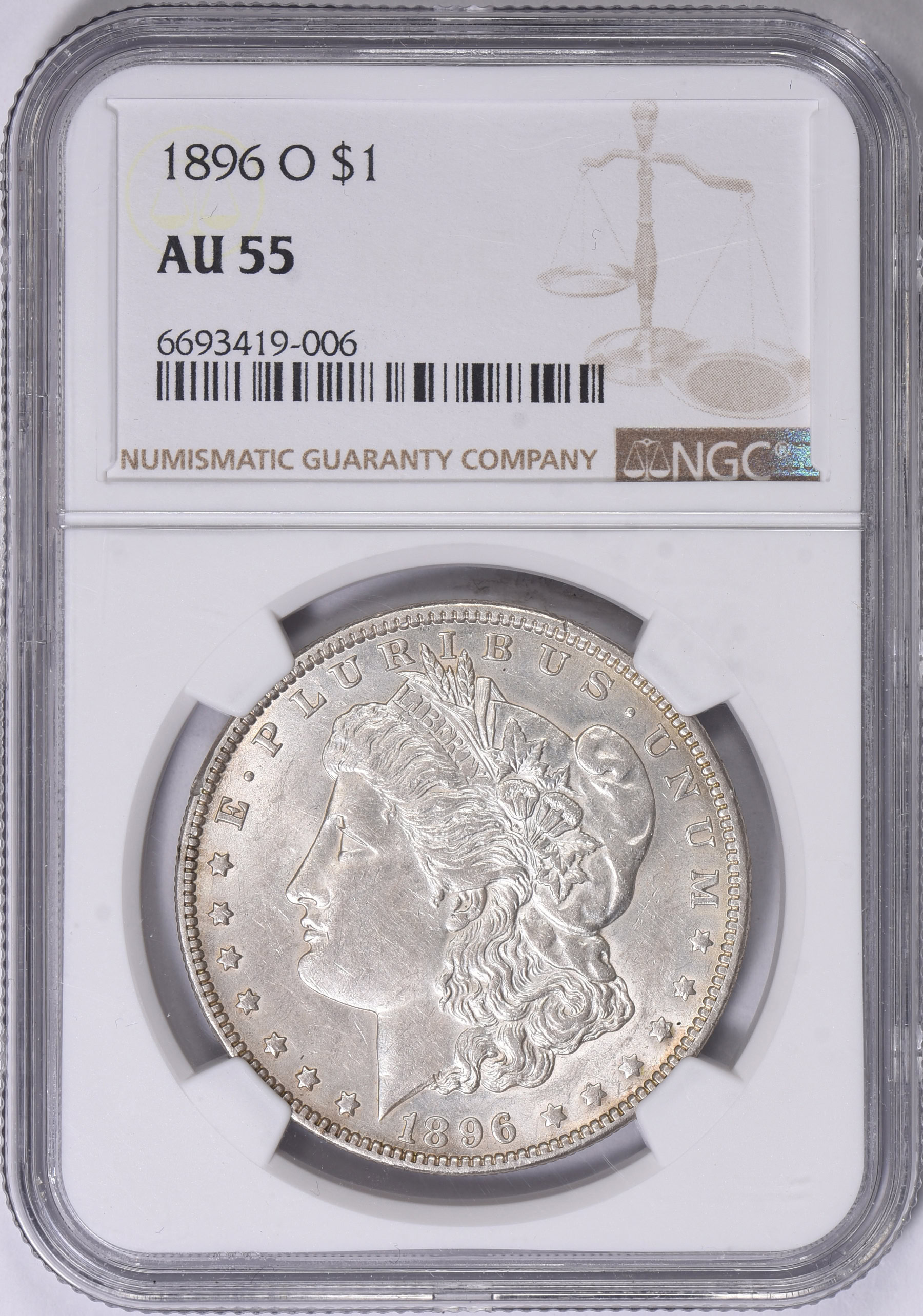 1896-O Morgan Silver Dollar NGC AU-55 (Item 1778521) | GreatCollections Coin Auctions